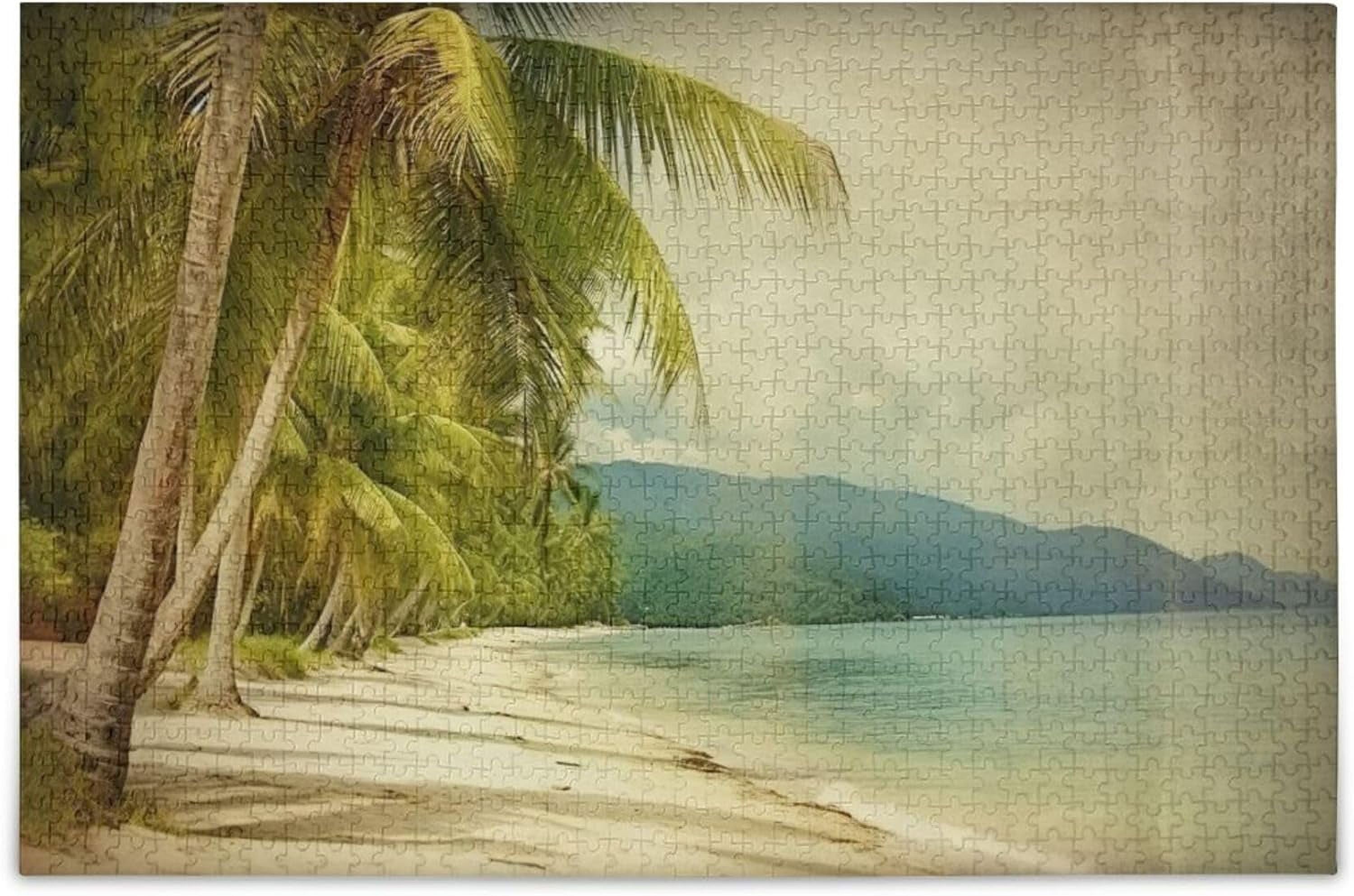 Hidove Coconut Beach Puzzle for Children Adult 1000 Piece Jigsaw Puzzle ...