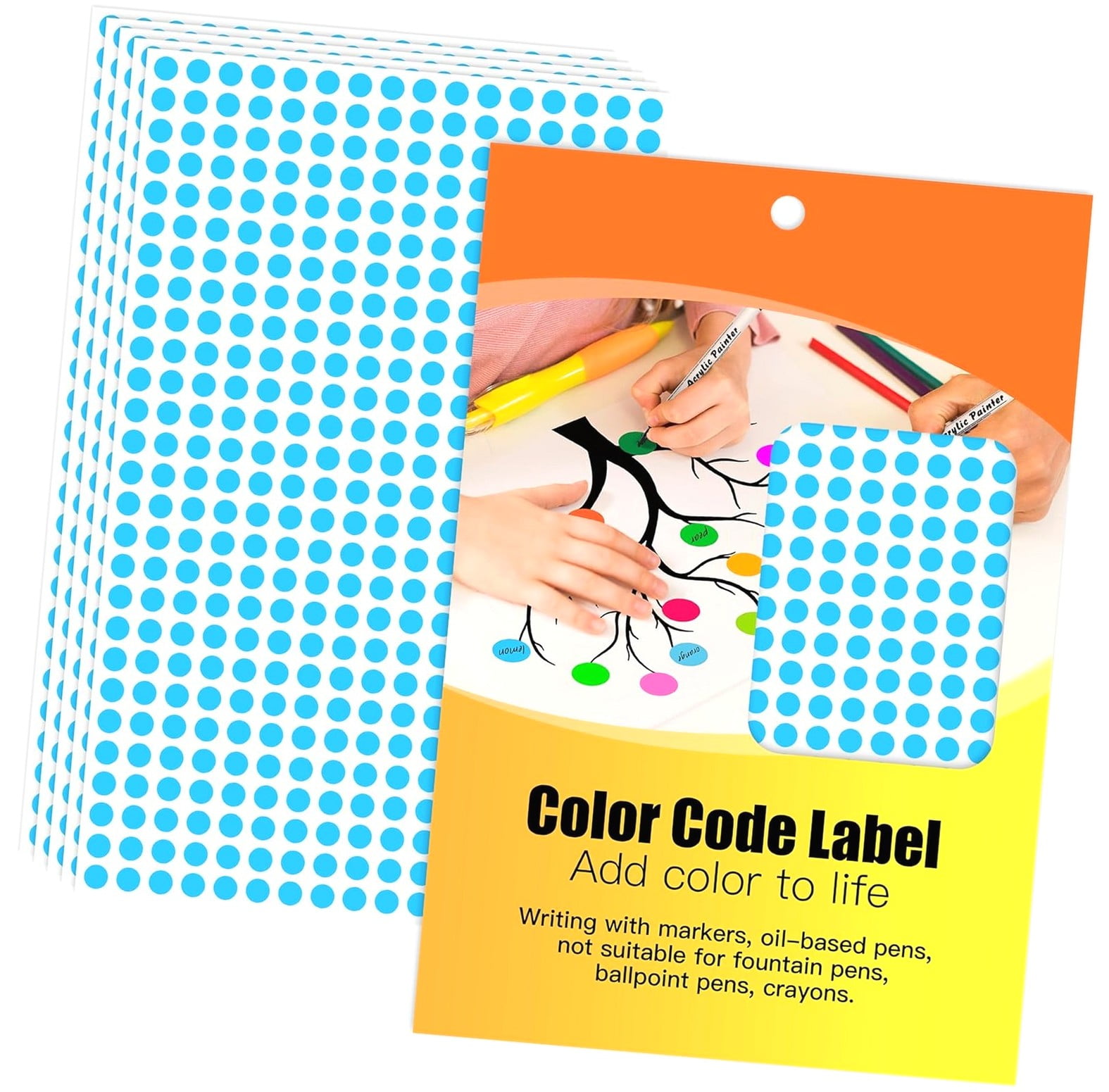 Hidove Color Coding Labels, 1/4 Inch Round Color Dot Labels (4200 ...