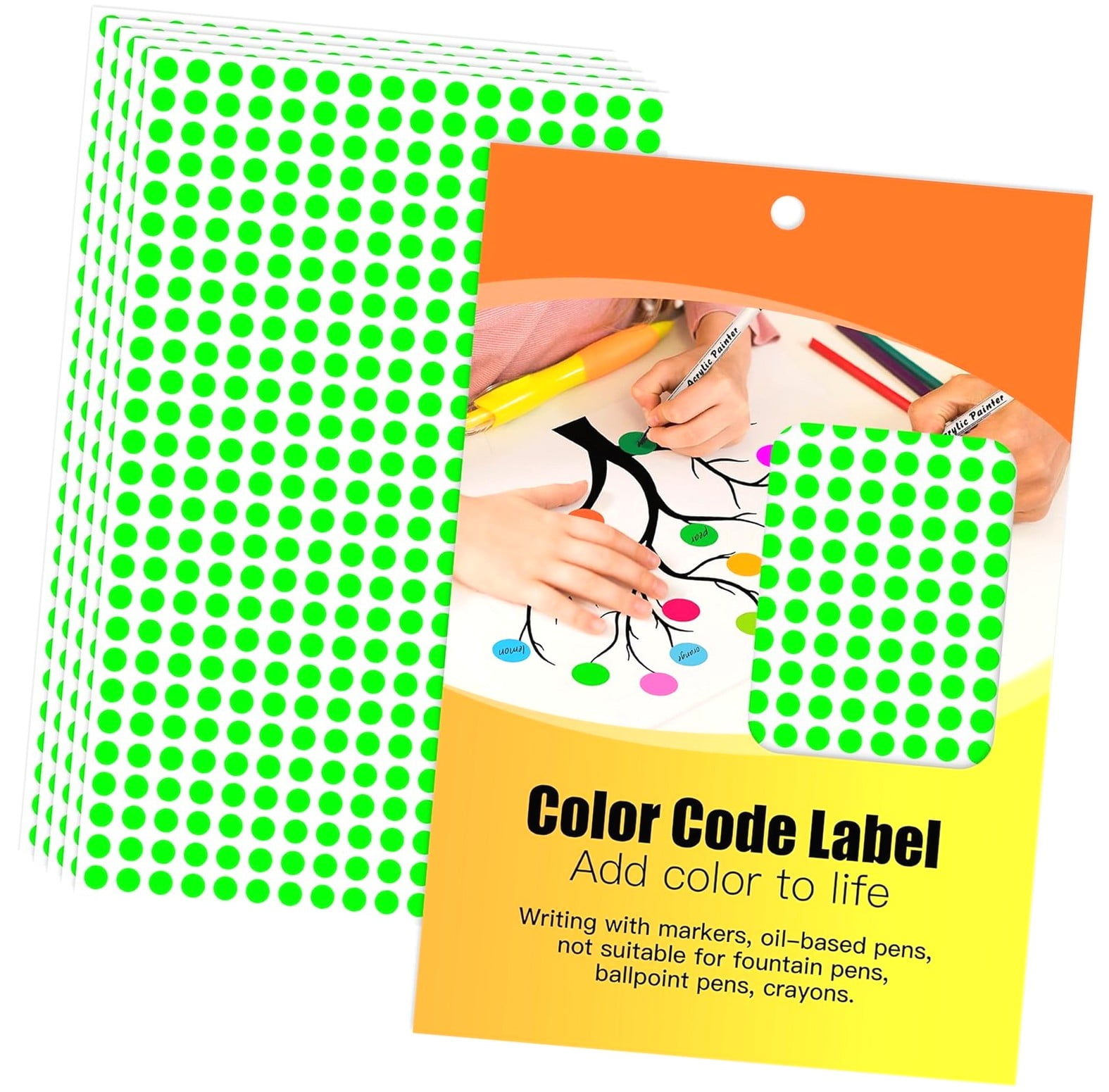 Hidove Color Coding Labels, 1/4 Inch Round Color Dots Labels (4200 Pcs ...