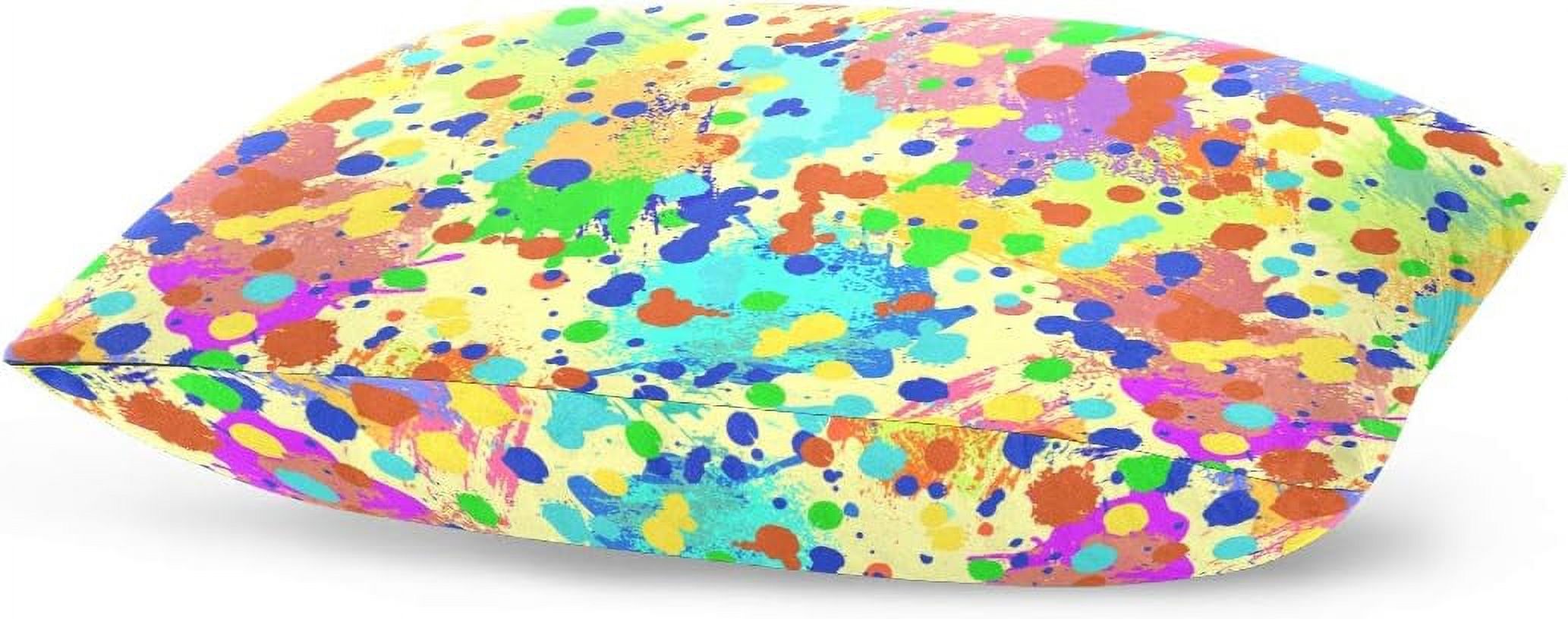 Hidove Colorful Art Velvet Oblong Lumbar Plush Throw Pillow Cover/Shams ...