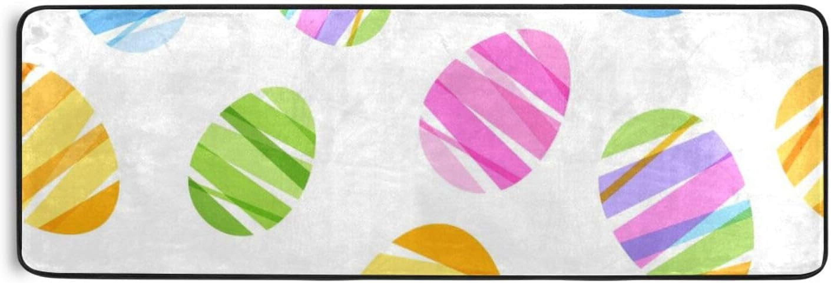 Hidove Colorful Easter Pattern Area Rug - 2' x 6' Washable Runner Rugs ...