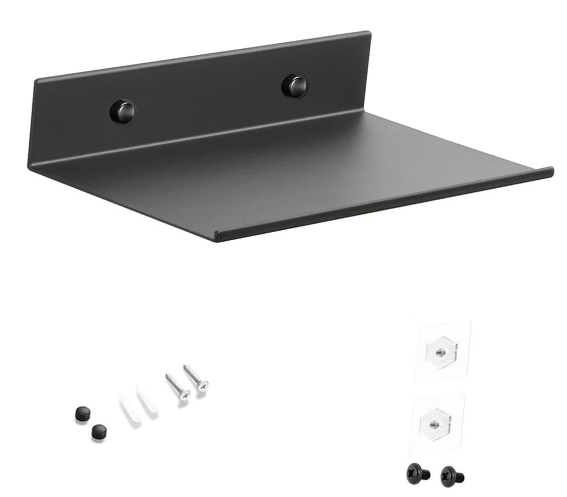 Hidove Compact Adhesive Shelf, Mini Metal Display Shelf, Aluminum Wall ...