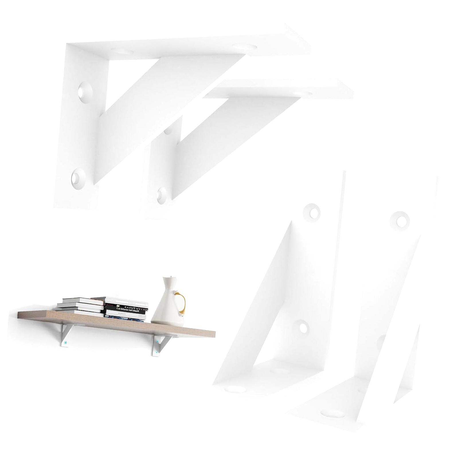 Hidove Compact Shelf Bracket, Featuring 4 Installation Options for Wall ...