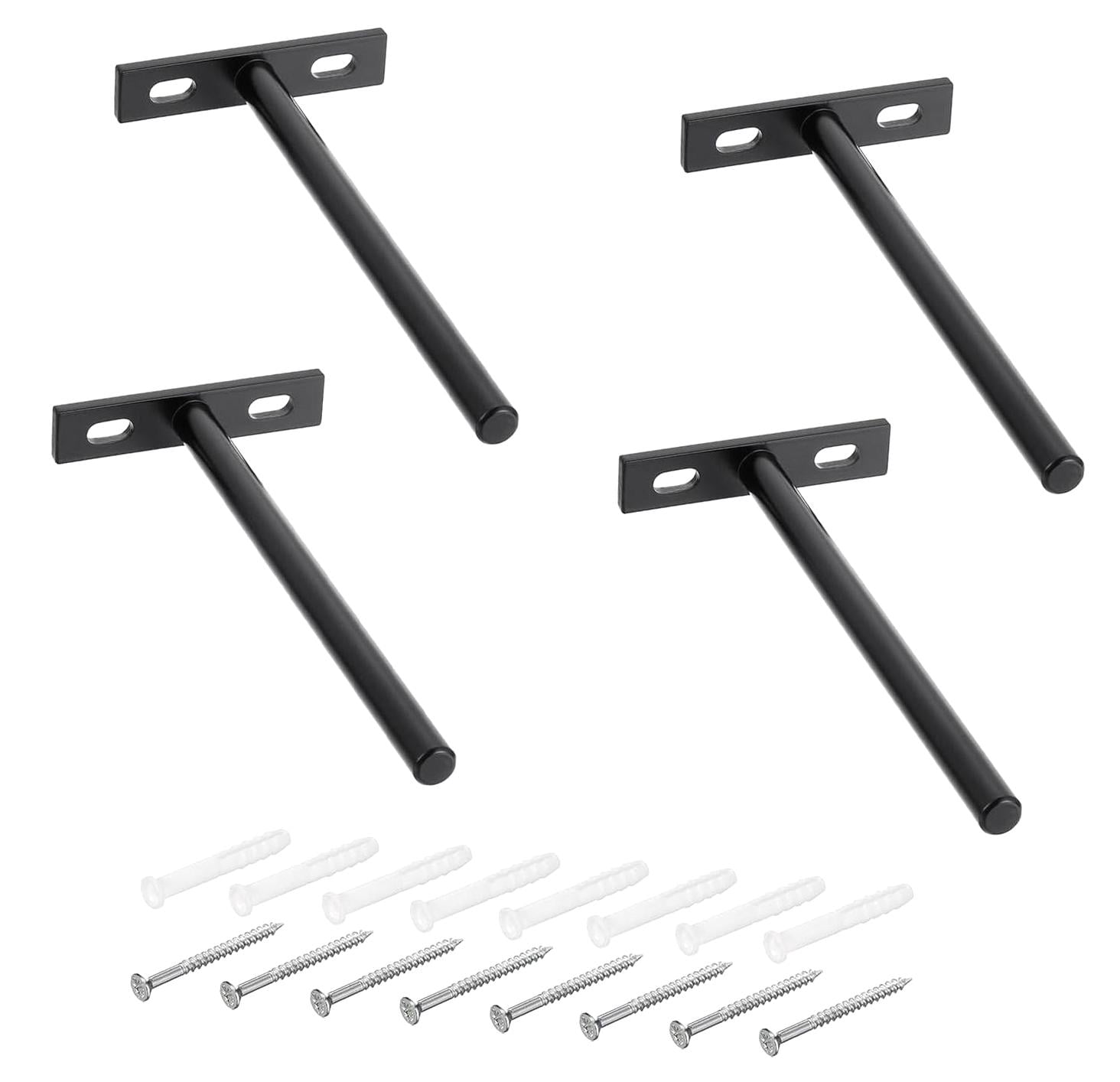 Hidove Concealed Shelf Support 6", 4 Sets of T Supports for Shelving ...