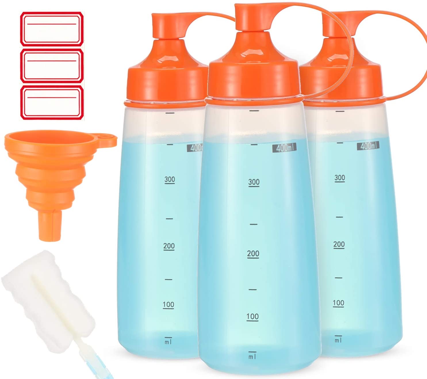 Hidove Condiment Squeeze Bottle Wide th, 3 Pa 400ml Empty Reusable ...