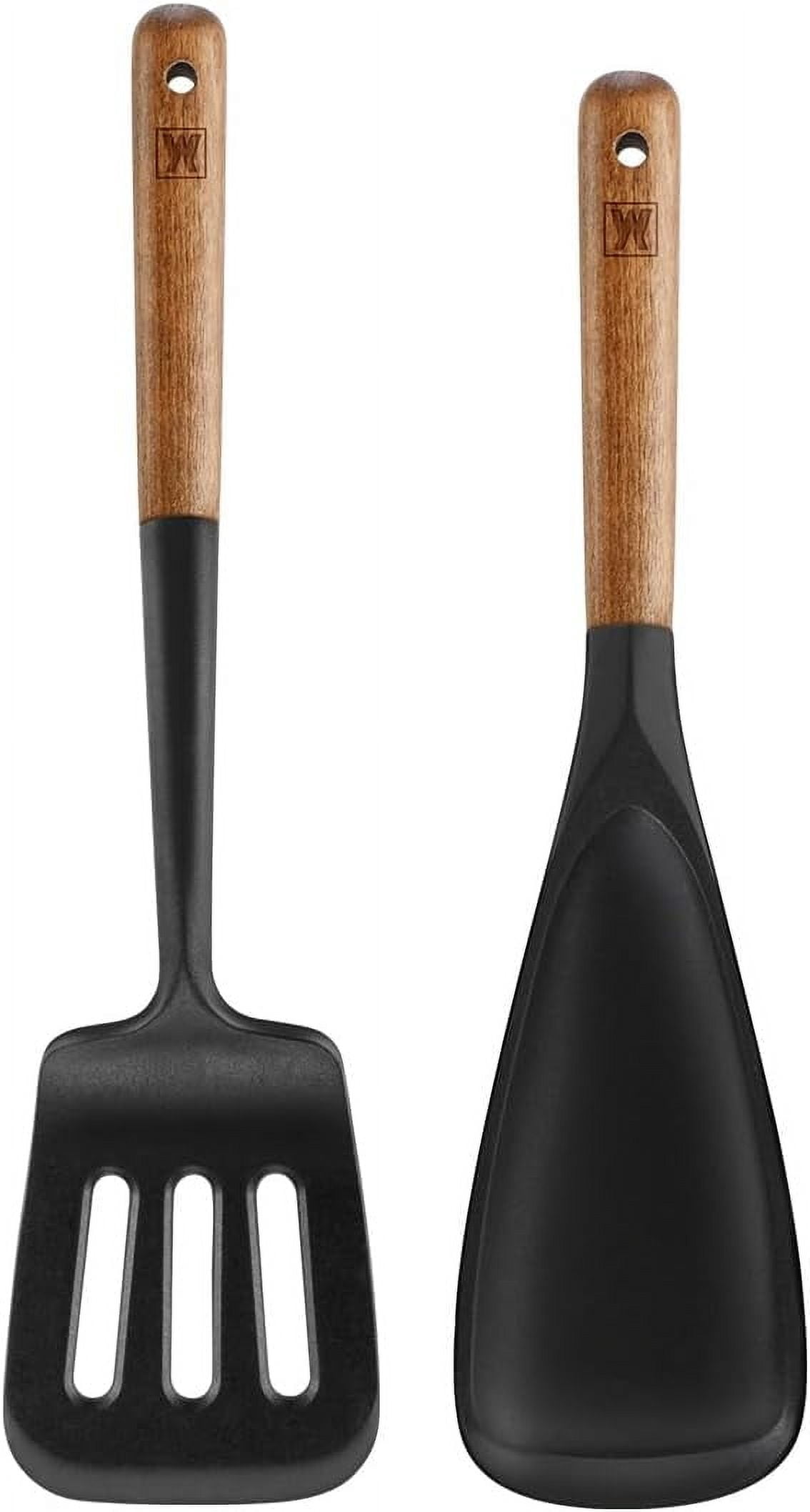 Hidove Cooking Serving Spoon + Slotted Set: Cooking Utensil with Long ...