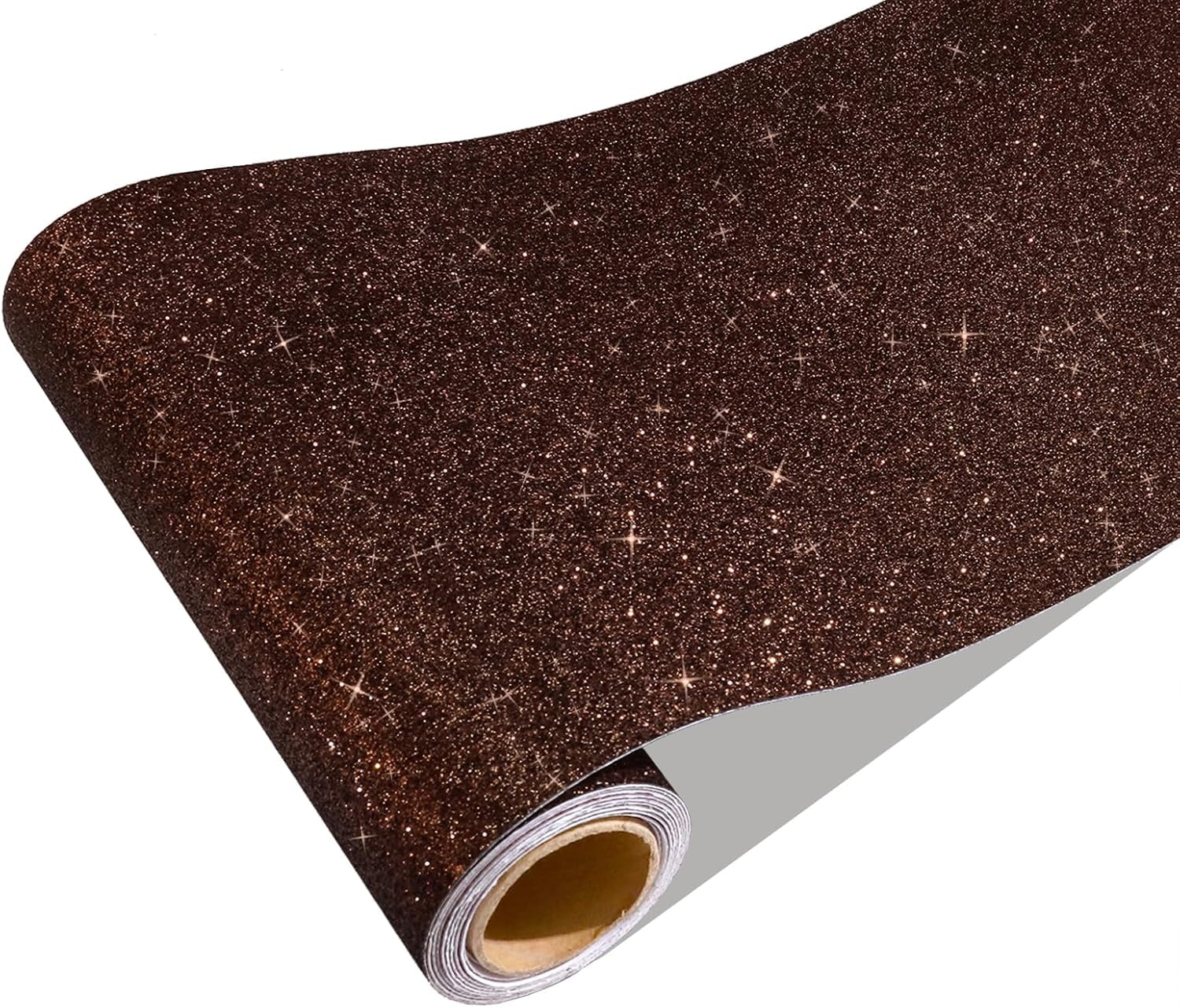 Hidove Dark Brown Glitter Wallpaper Border and Stick Wall Border 8"x80 ...