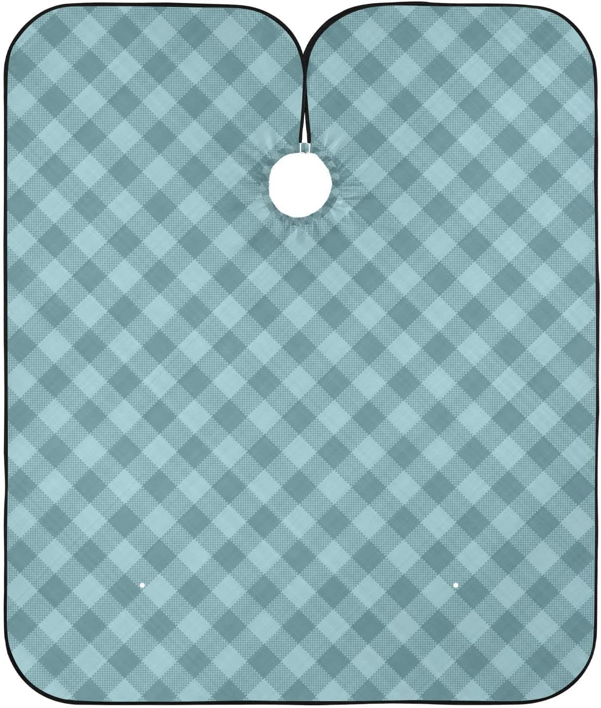 Hidove Dark Green Plaid Waterproof Barber Cape for Men Adjustable Neck ...