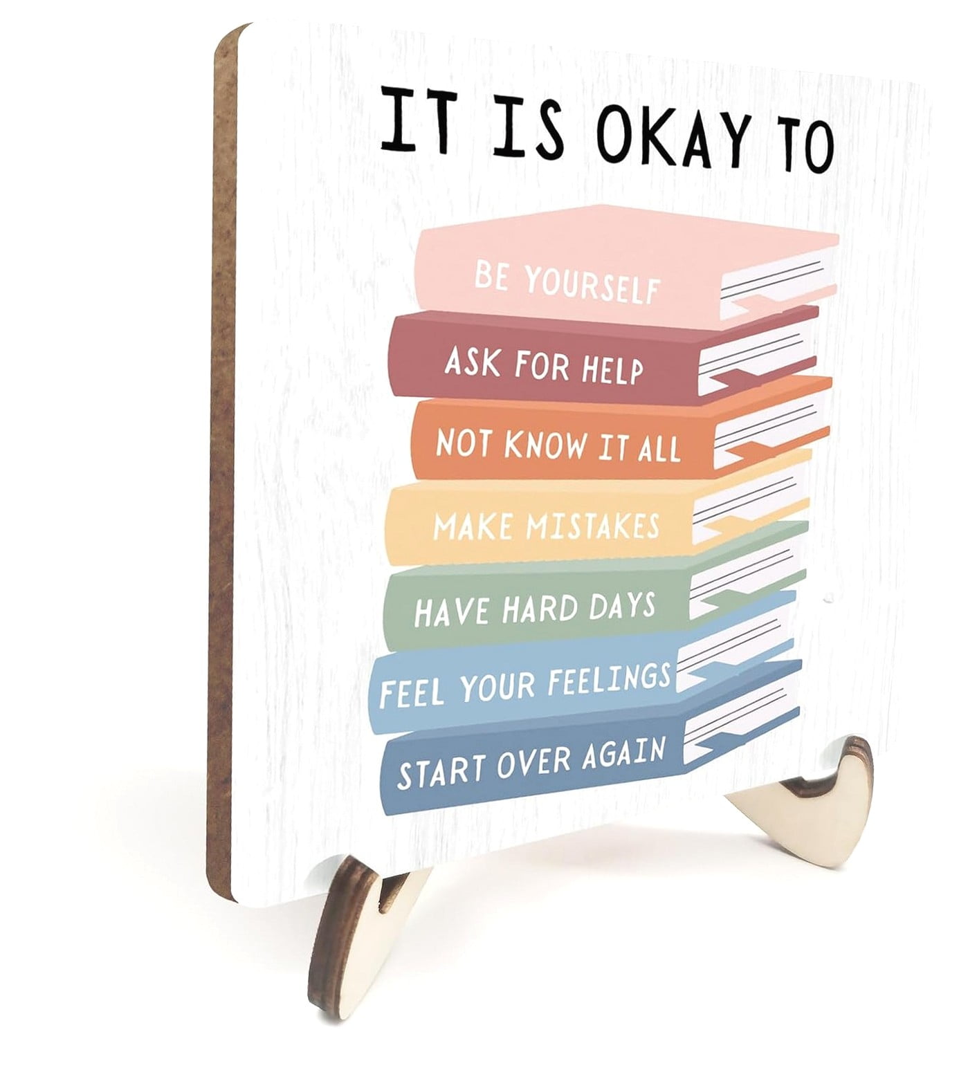 Hidove Desk Decor Motivational Okay Affirmations Positive Plaque with ...