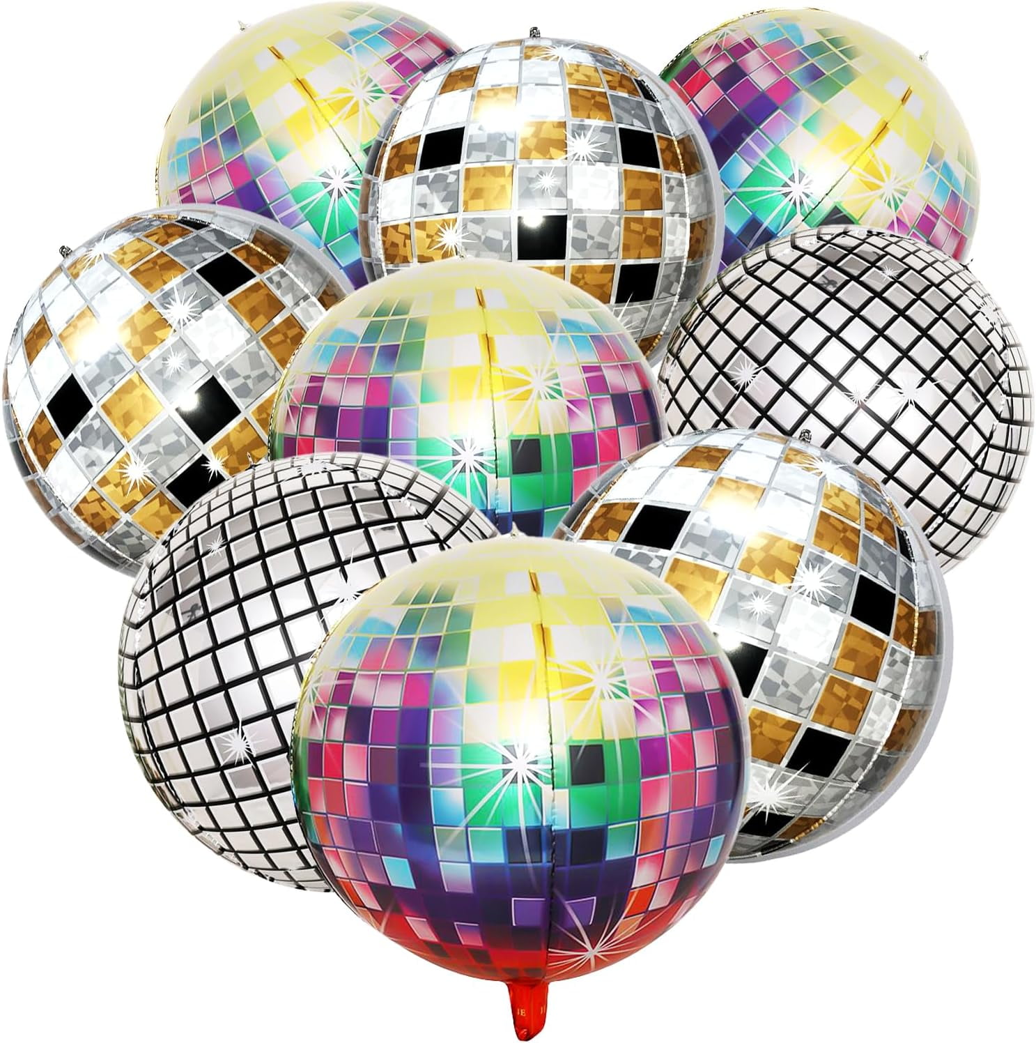 Hidove Disco Ball Balloons, uofan 9PCS Disco Balloons, 22 Ines Helium ...