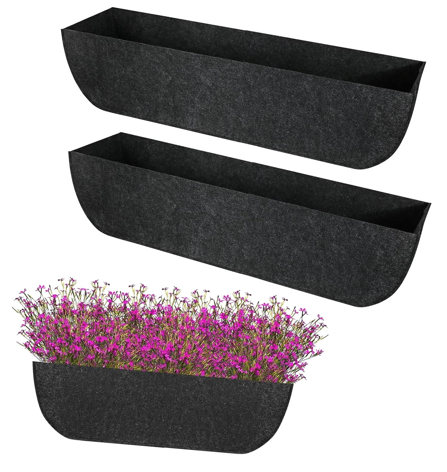 Hidove Double 30-inch Planter Liners - Felt Hanging Basket and Window ...