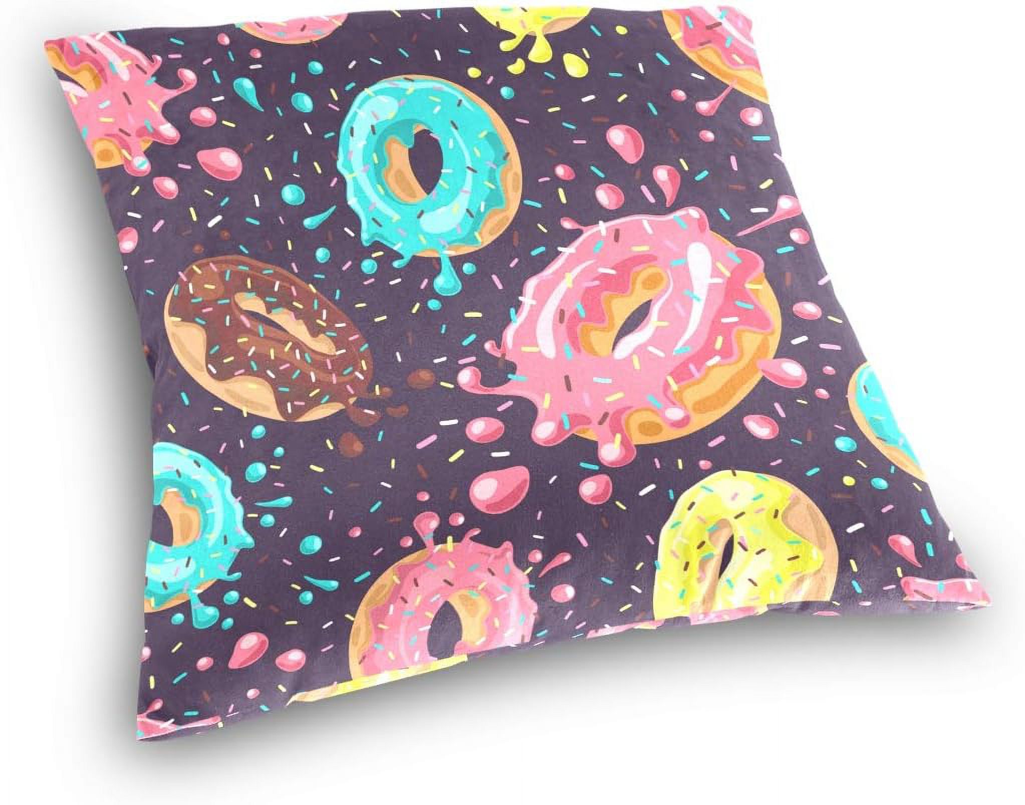 Hidove Doughnut Splashing Velvet Oblong Lumbar Plush Throw Pillow Cover ...
