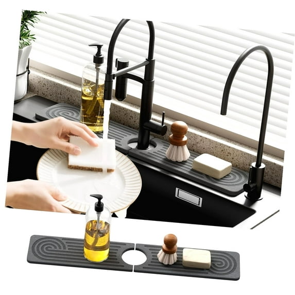 Hidove -Drying Sink Mat 15.8" Diatomite Stone Sink Tray Absorbent ...