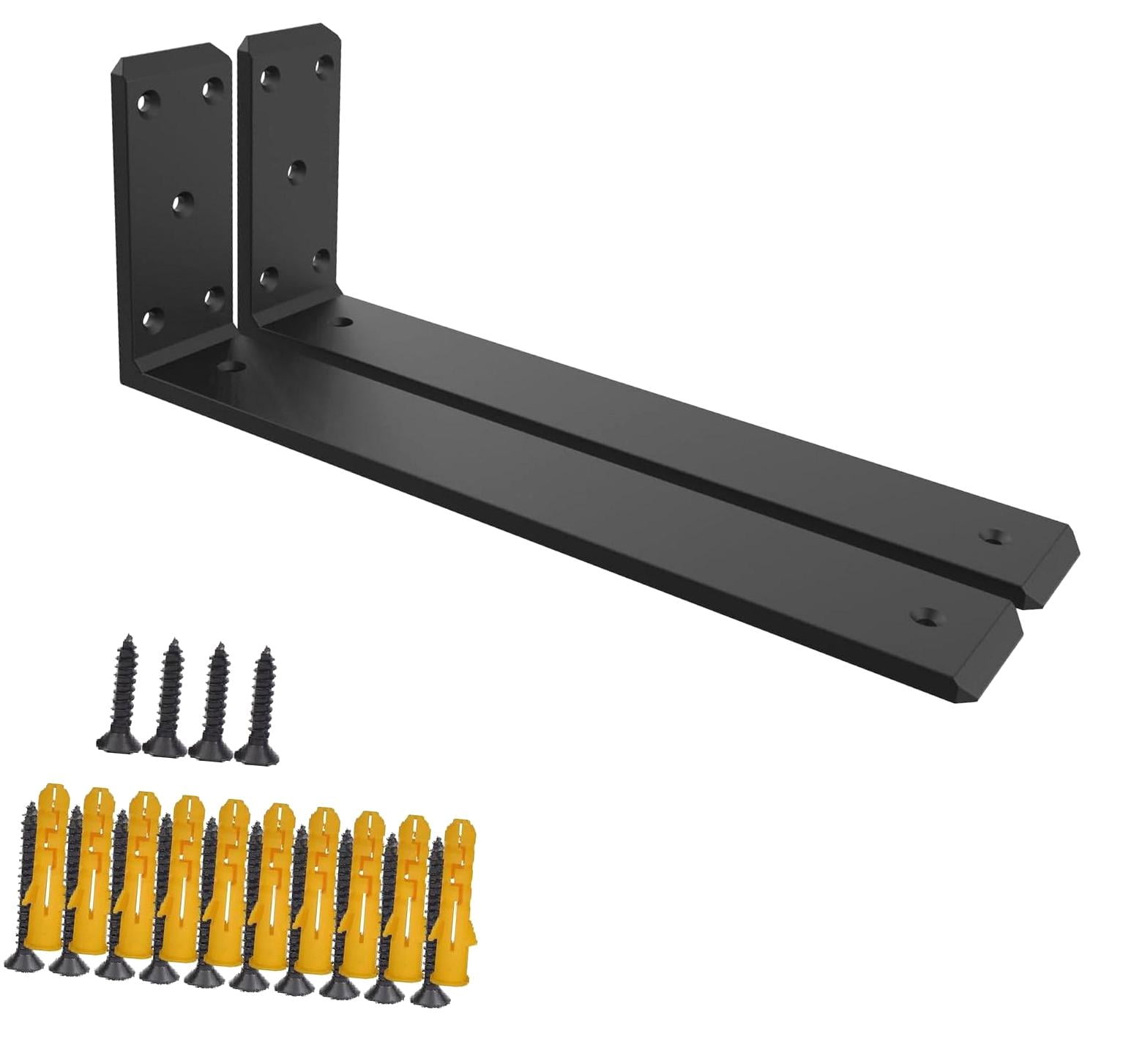 Hidove Dual Pack 12-Inch Countertop Brackets, Matte Black Shelf ...