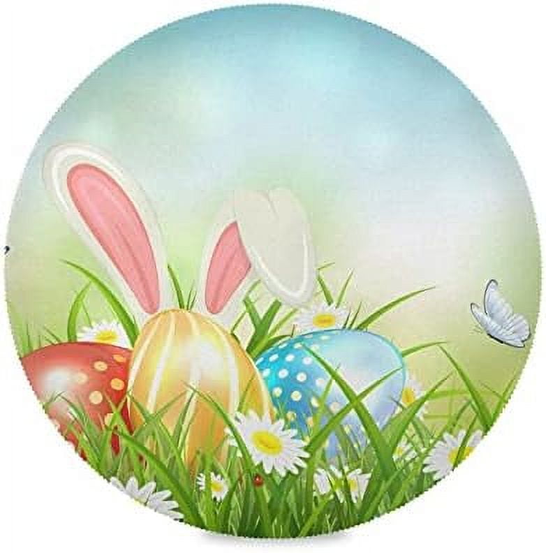 Hidove Easter Eggs Round Placemasts Set of 1, Non-Slip Heat Resistant ...