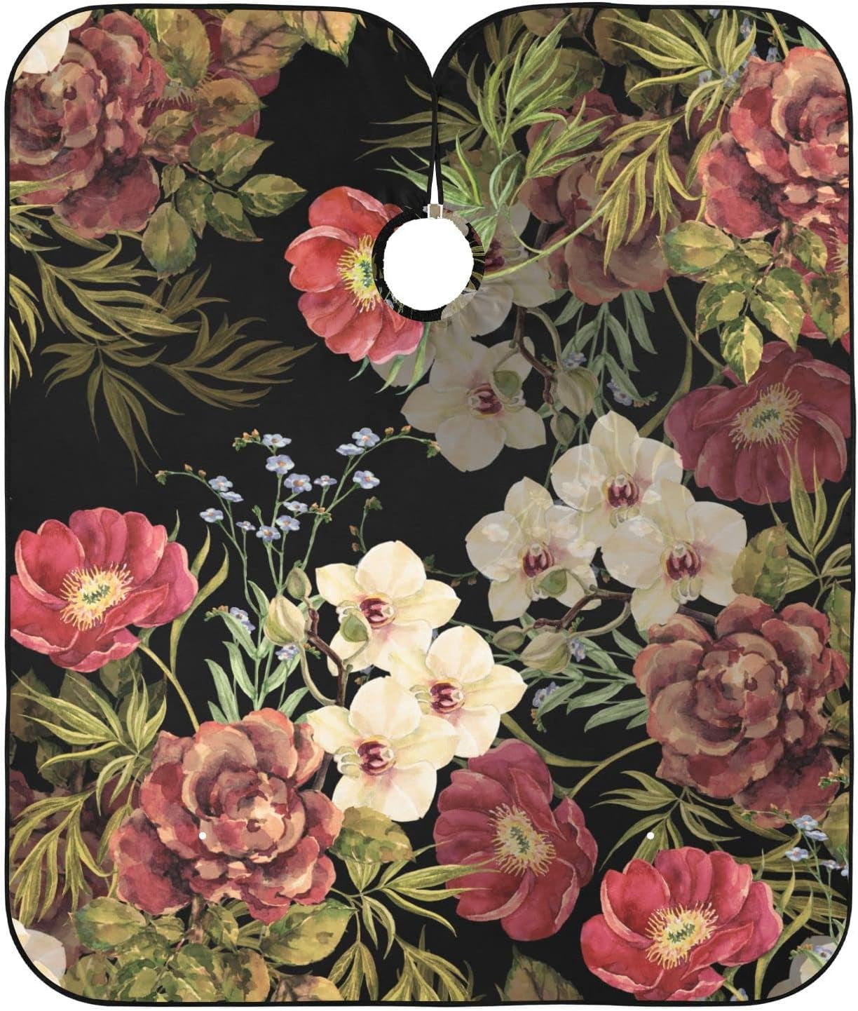 Hidove Elegant Flowers Waterproof Barber Cape for Men Adjustable Neck ...