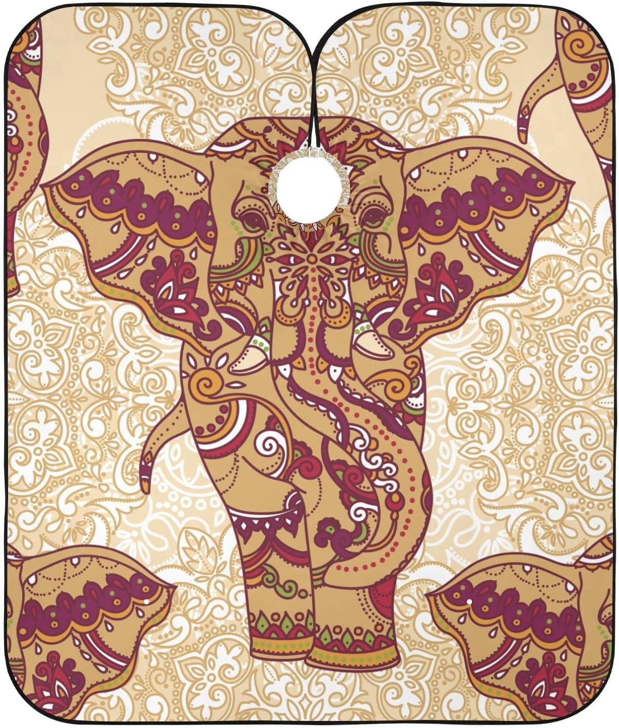 Hidove Elephants and Paisley Waterproof Barber Cape for Men Adjustable ...