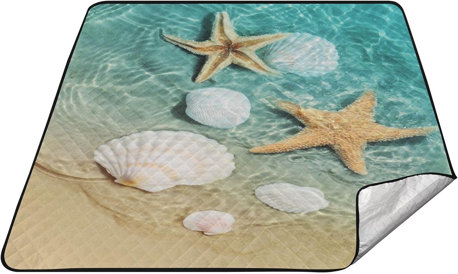 Hidove Extra Large Outdoor Picnic Blanket,Summer Beach Starfish and ...
