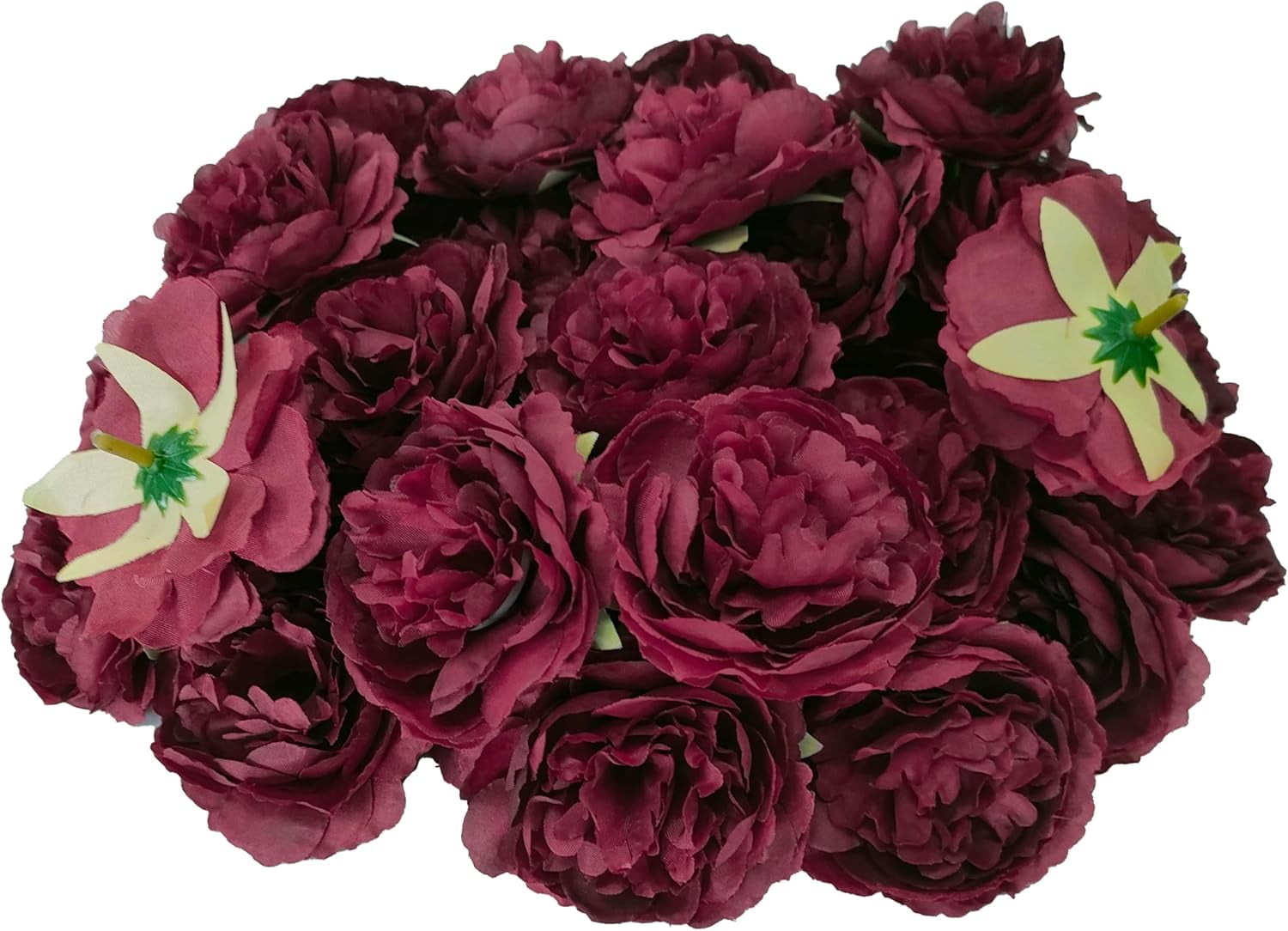 Hidove Fake Flower Heads for Craft,3.3'' Bury Rose Heads Arti,40 Pcs ...