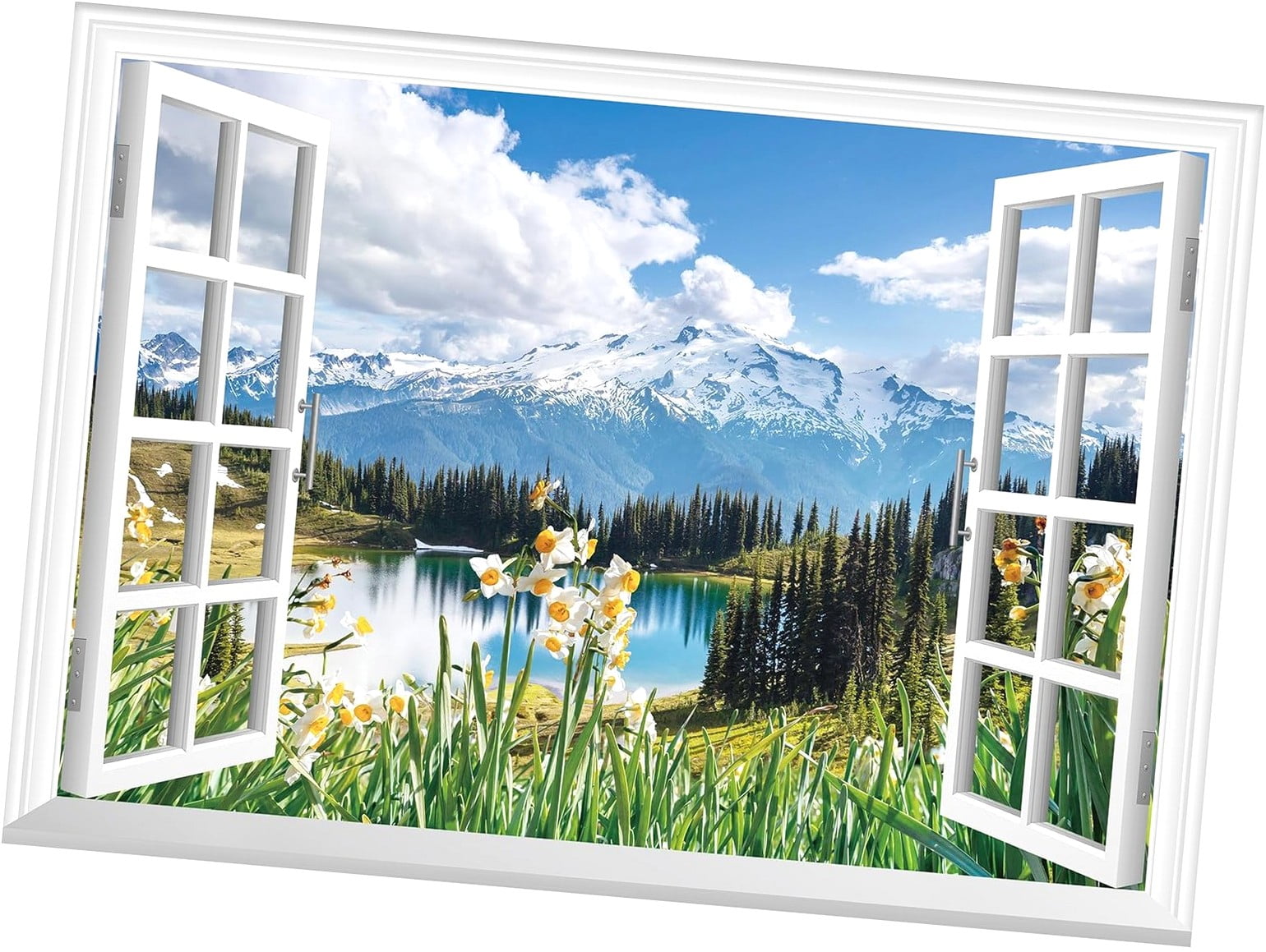 Hidove Fake Window Wall Sticker Faux Window Wall Mural for Wall Decor ...