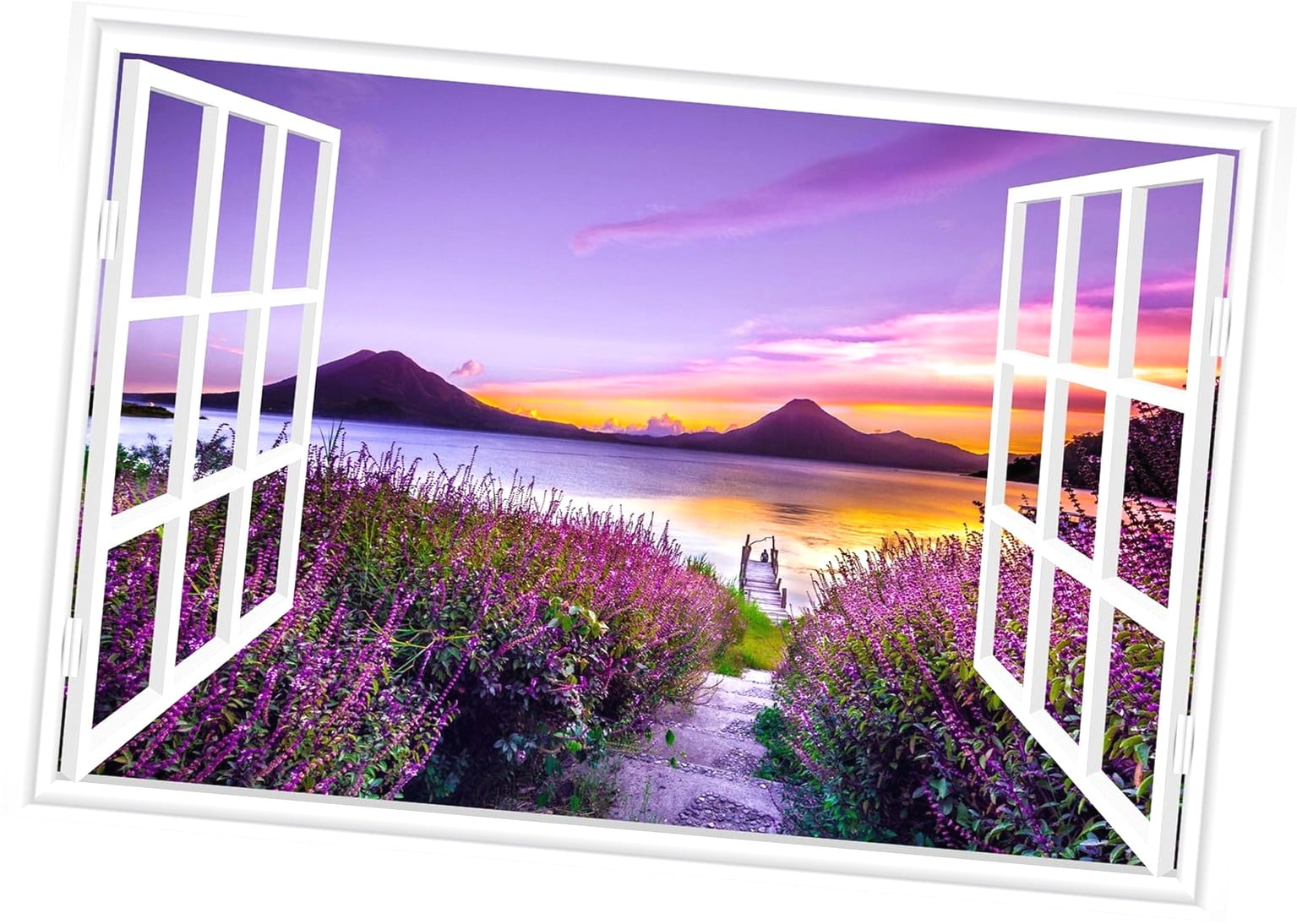 Hidove Fake Window for Walls Faux Window Decal Poster Picture Open ...