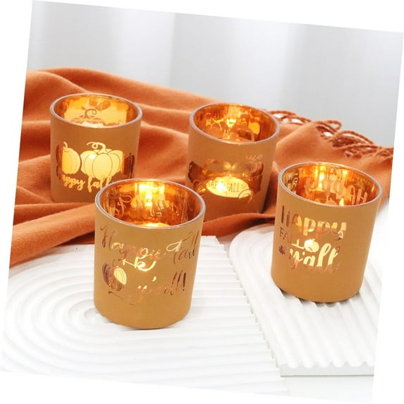 Hidove Fall Holders Orange Votive Holders for Thanksgiving Party ...