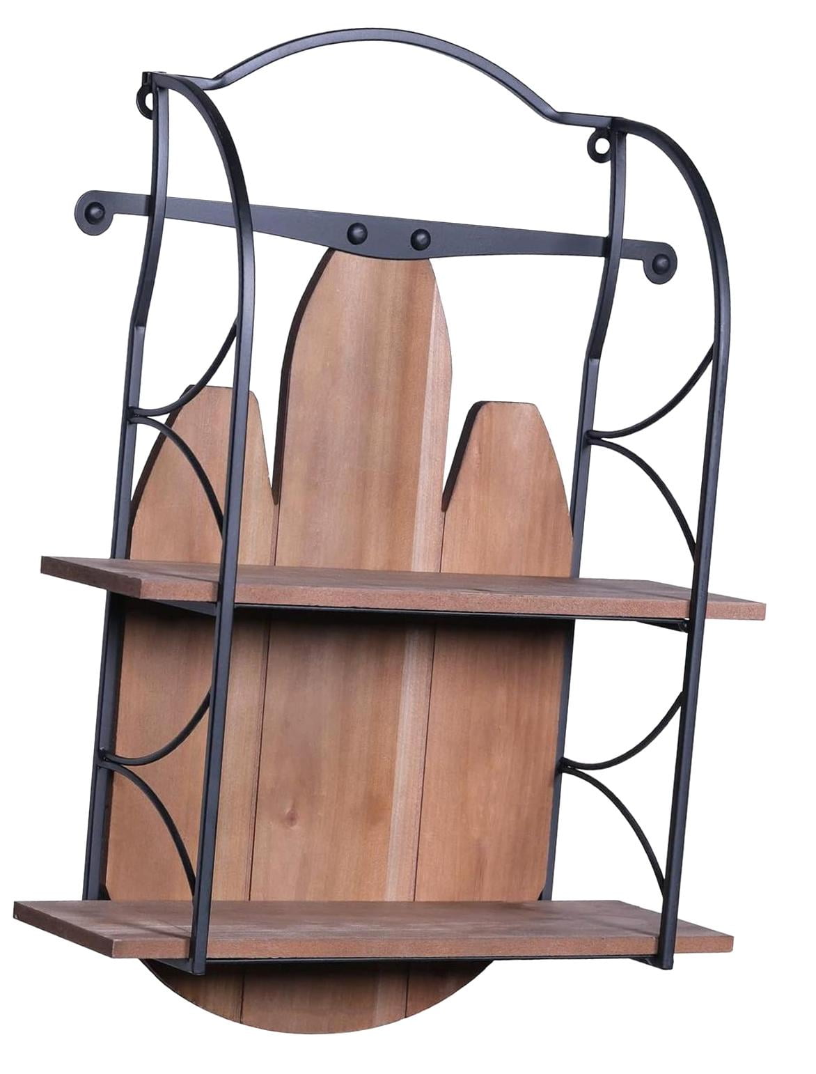 Hidove Farmhouse Winter Sled Design Wooden Wall Shelf | Rustic Floating ...