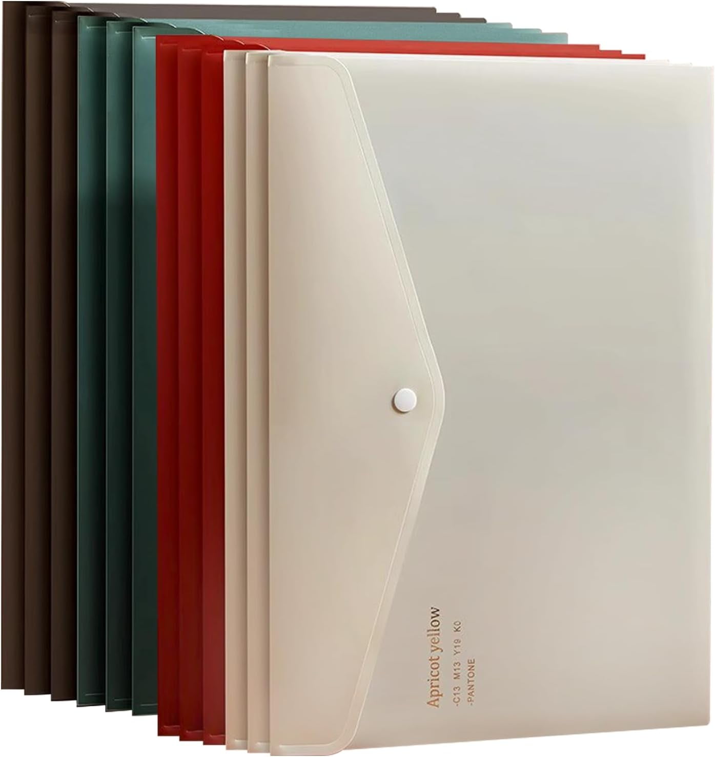 Hidove File Folders Letter Size 12 Pack Plastic File Envelopes with ...