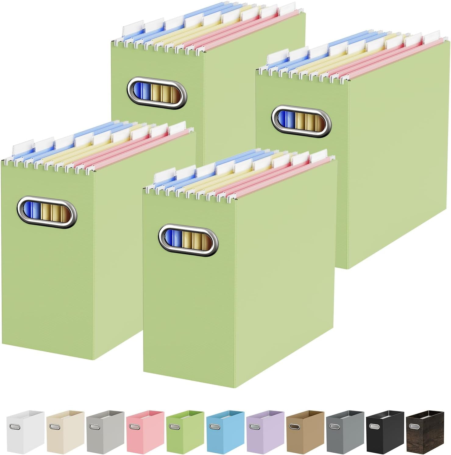 Hidove File Organizer Small Cardboard Storage Box, Collapsible and With ...