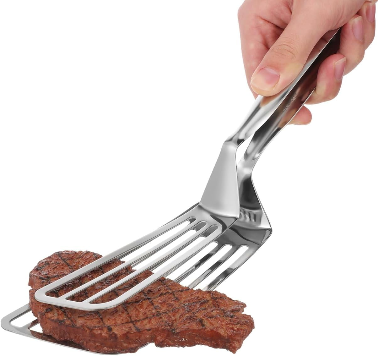 Hidove Fish Steel Slotted Clip Steak Turner For Flipping Frying Fish ...