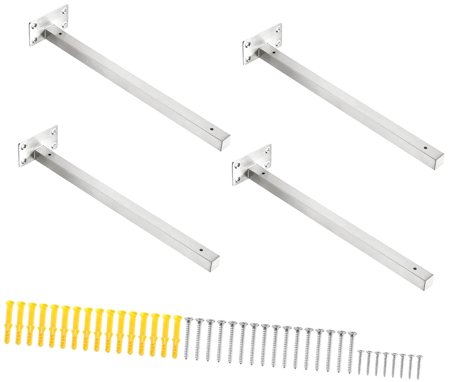 Hidove Floating Shelf Bracket,4 Pack 14 Inch Stainless Steel Hidden ...
