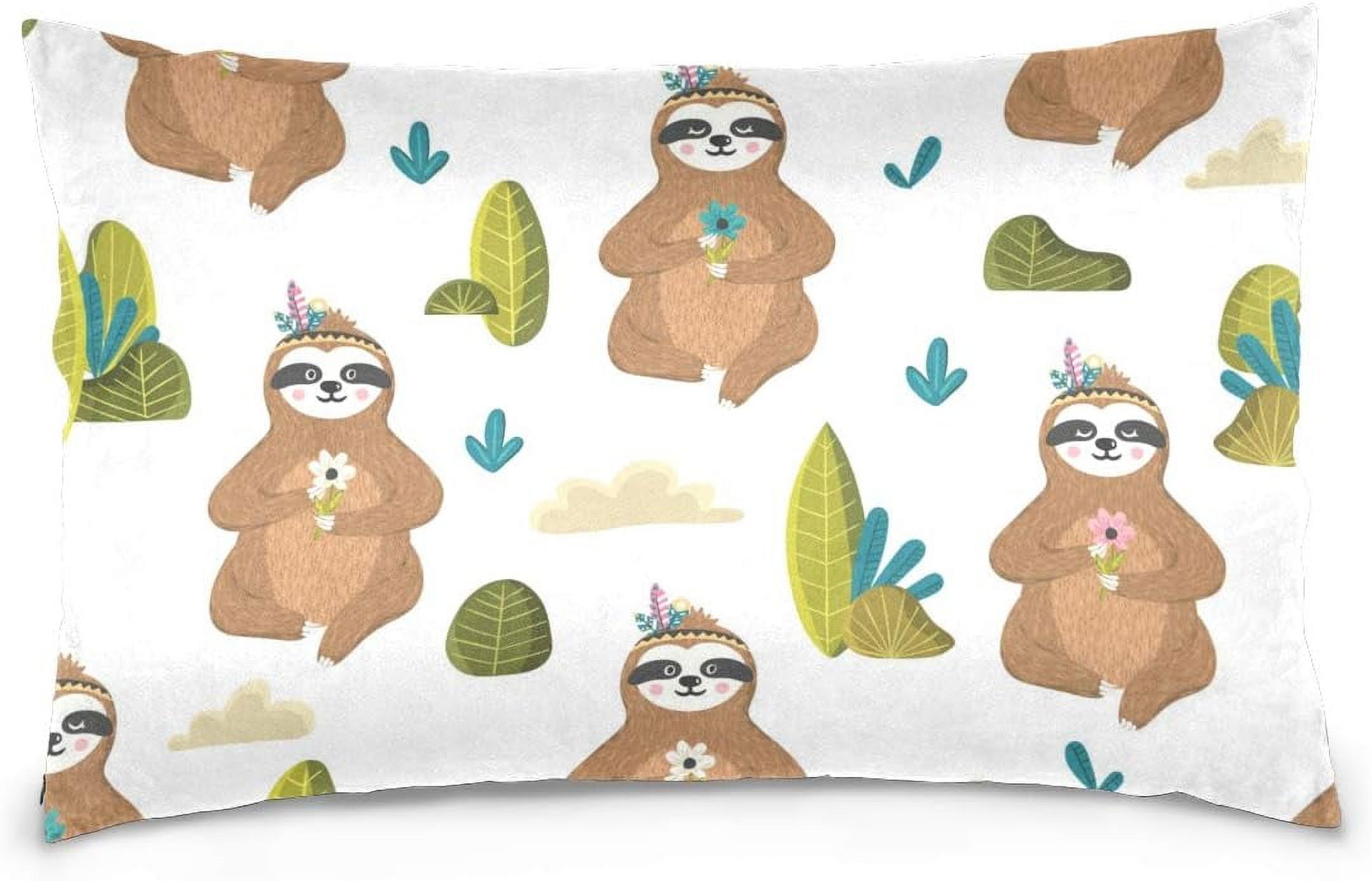 Hidove Funny Sloths in The Forest Velvet Oblong Lumbar Plush Throw ...