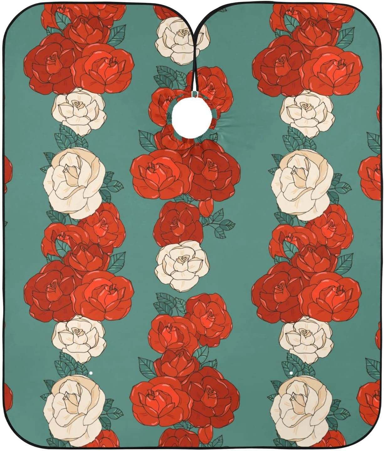 Hidove Garden Roses Waterproof Barber Cape for Men Adjustable Neck Size ...