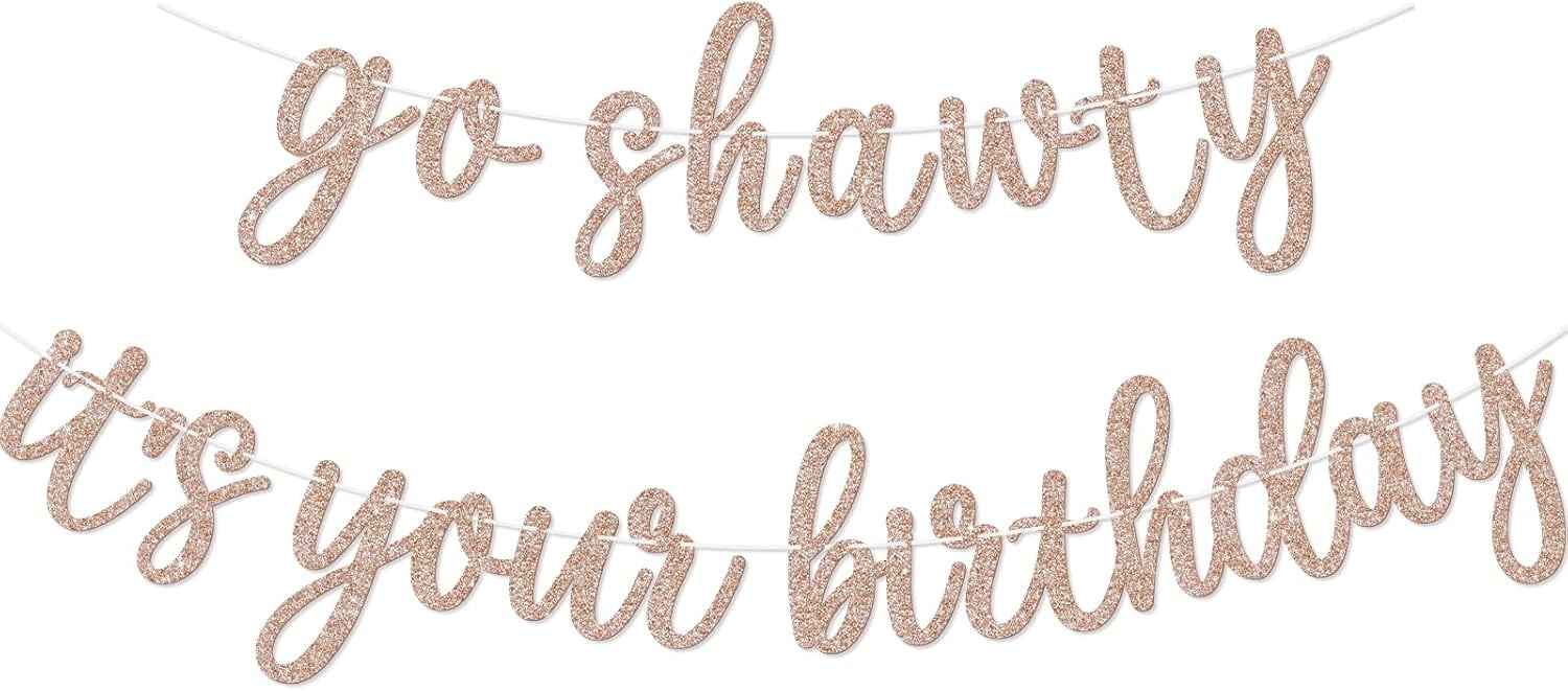 Hidove Go Shawty It's Your Birthday Banner, Hip Hop Birthday Party ...