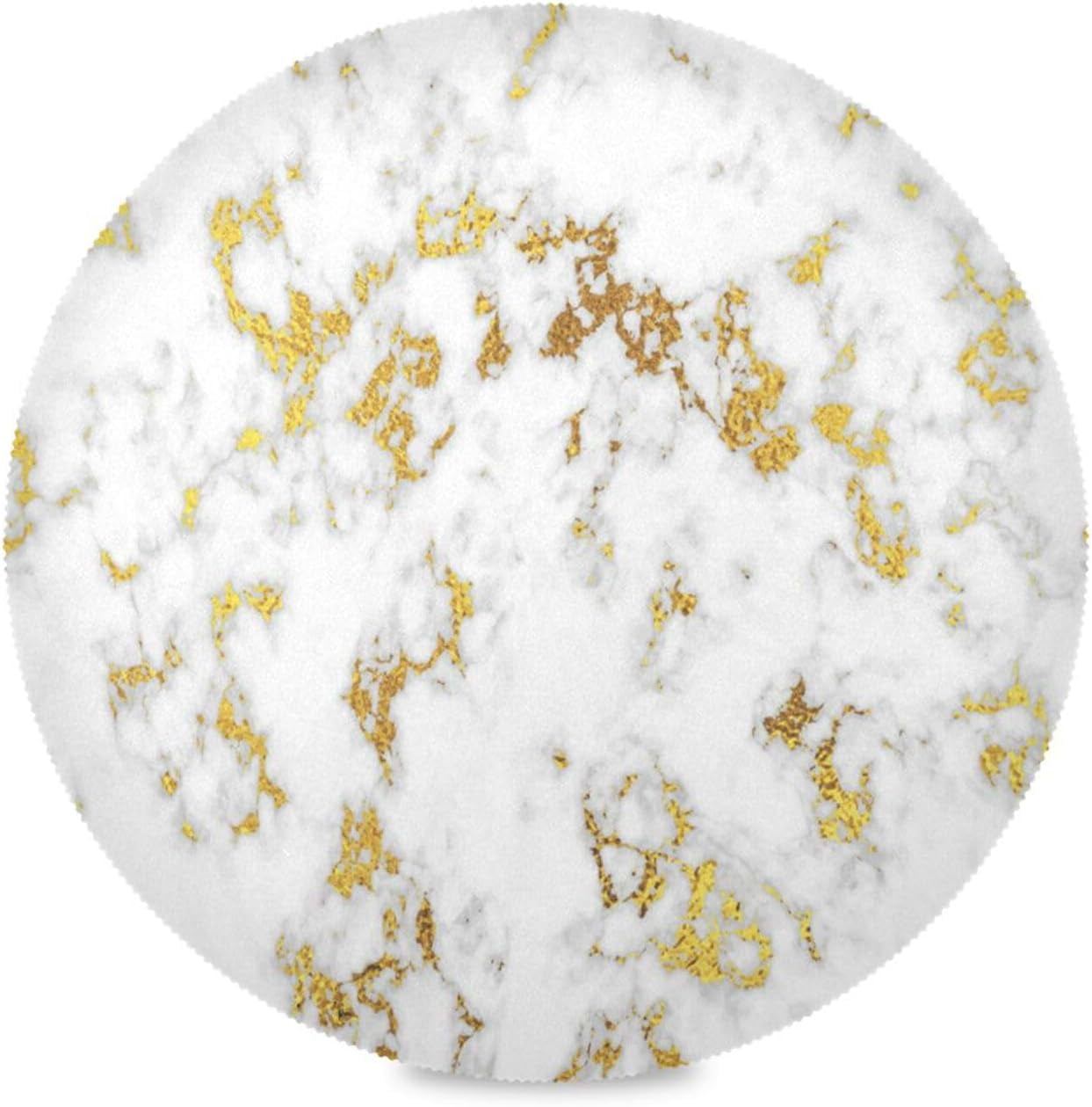 Hidove Gold Marble Round Placemats Set of 1 Table Mats for Kitchen ...
