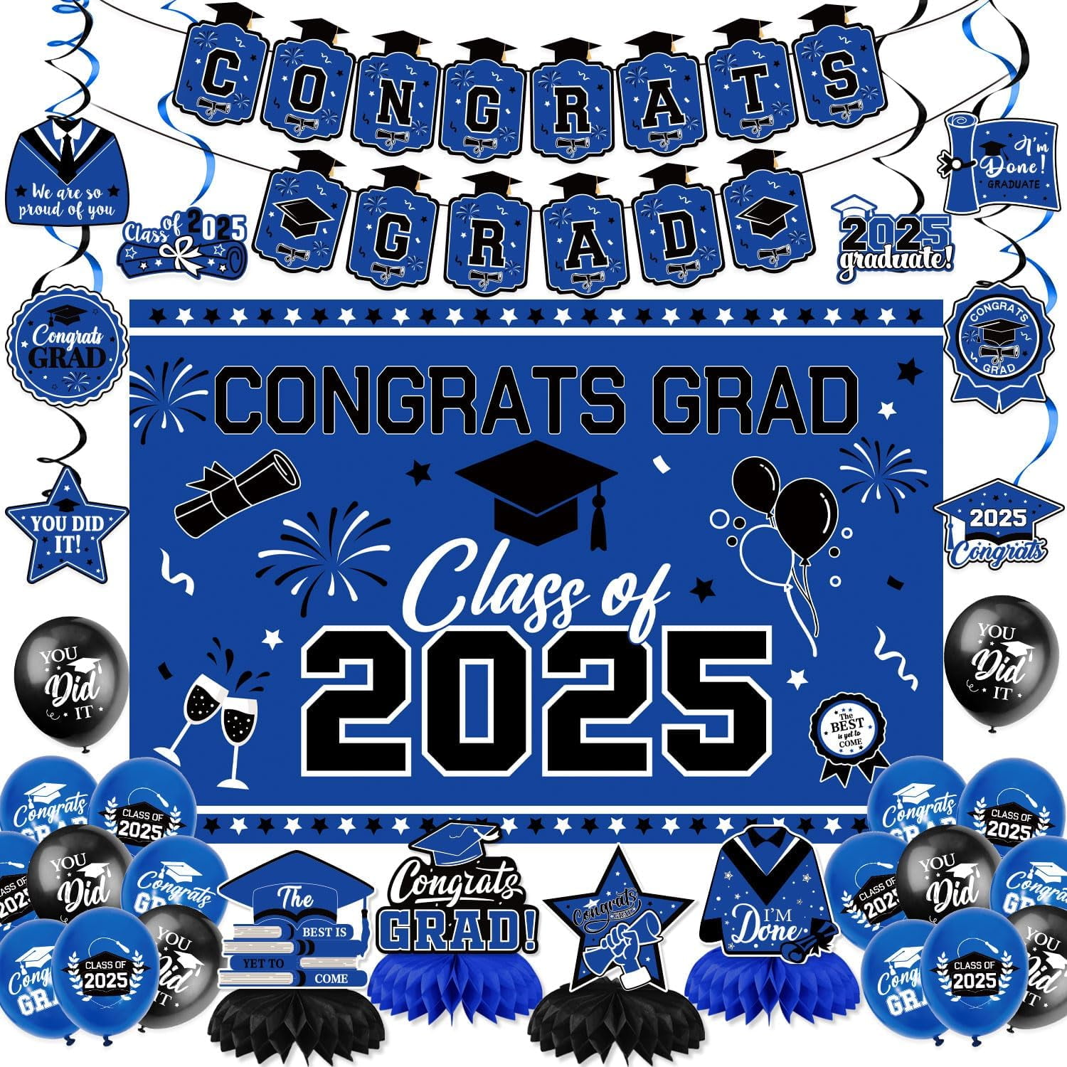 Hidove Graduation Decorations 2025 Blue, 2025 Graduation Decorations ...