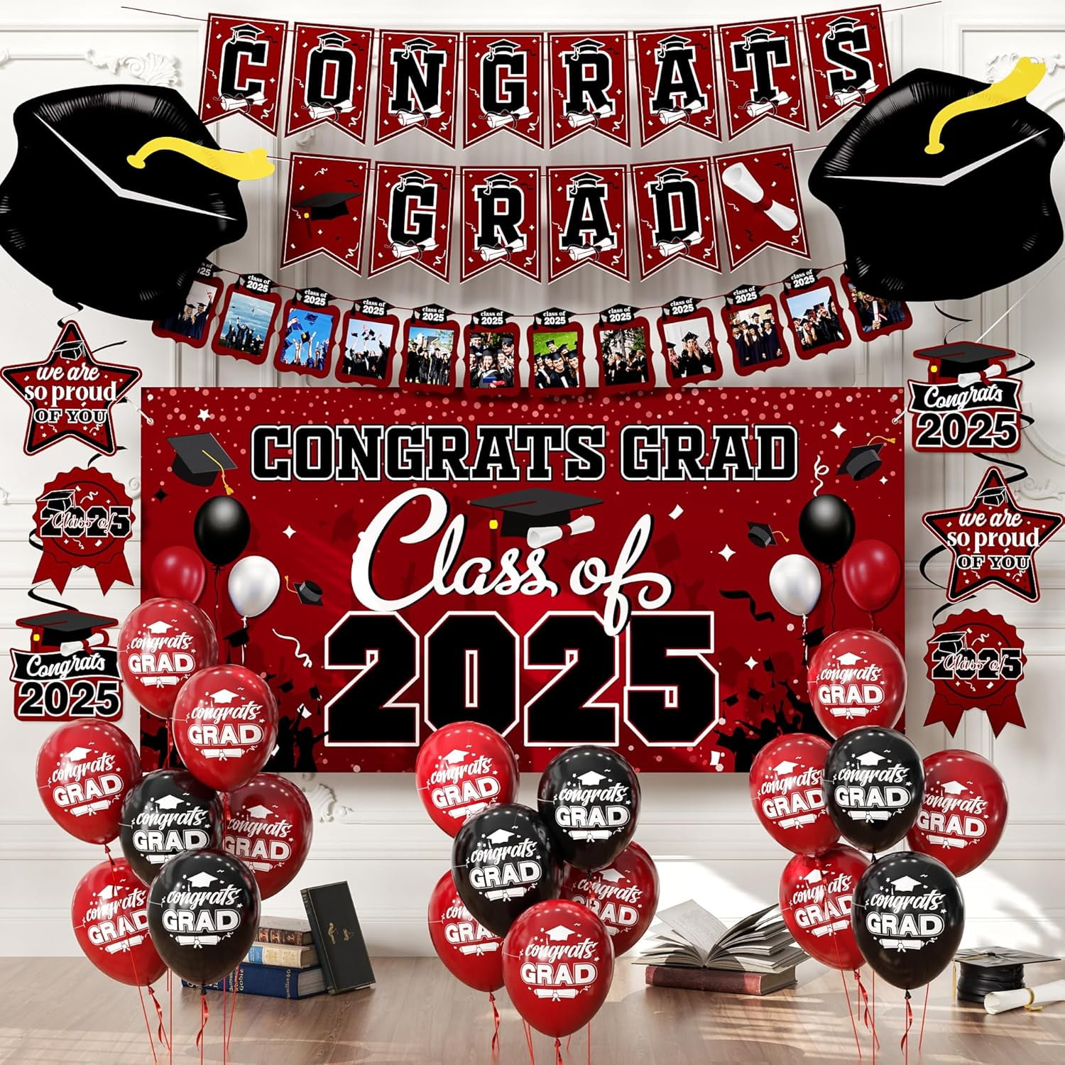 Hidove Graduation decorations class of 2025,graduation badrop sign ...