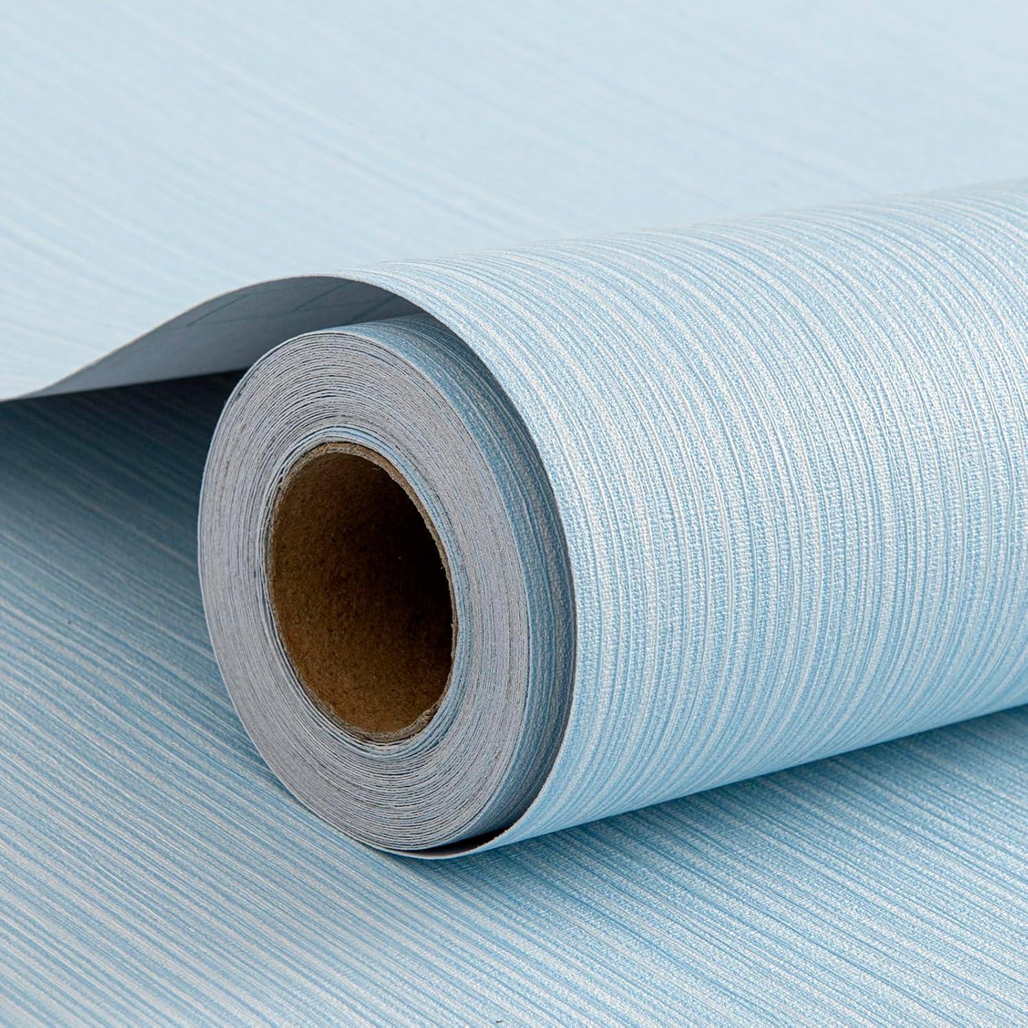 Hidove Grasscloth Wallpaper 24-inch by 394-inch Light Blue Textured ...