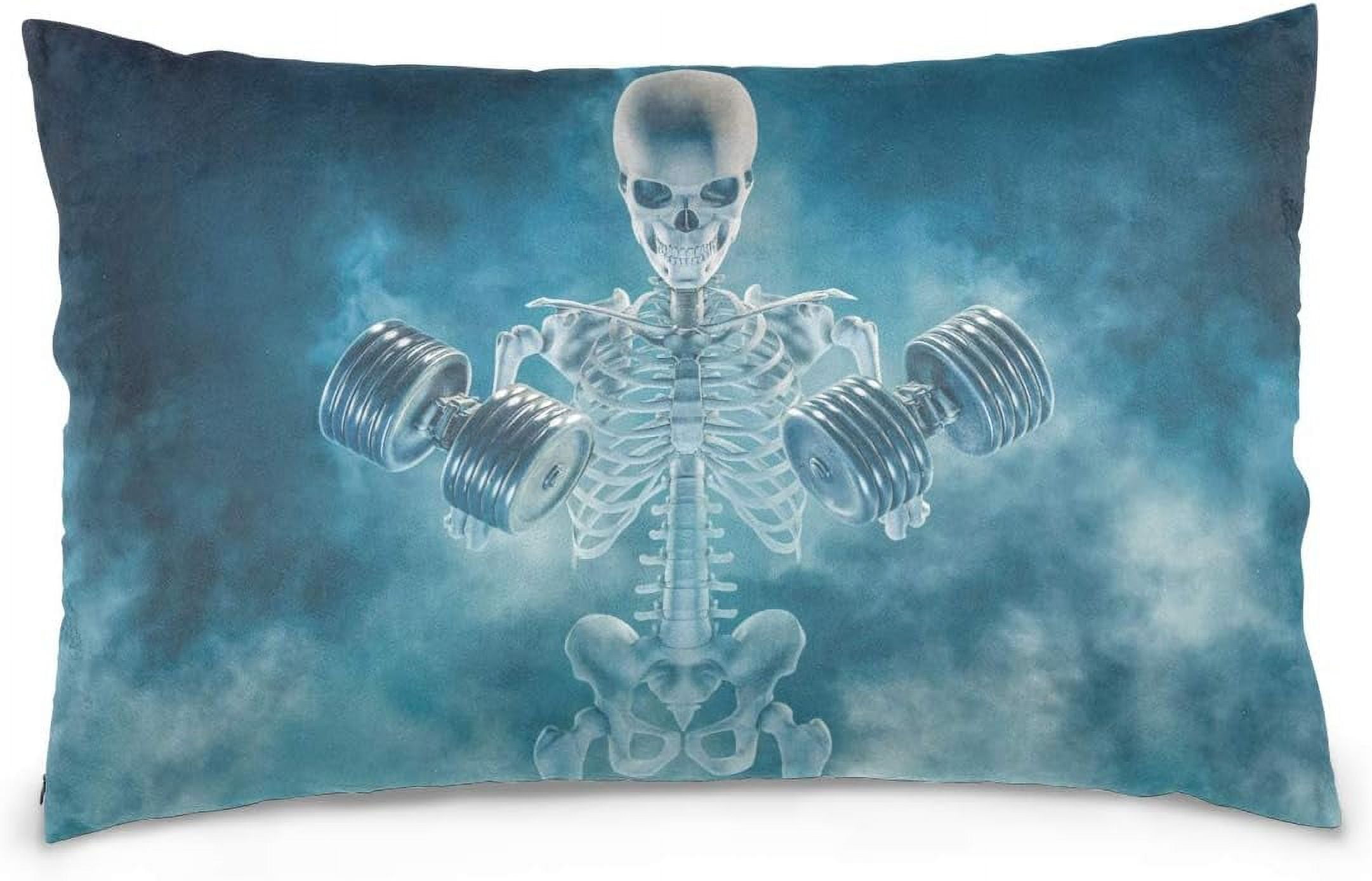 Hidove Halloween Phantom Velvet Oblong Lumbar Plush Throw Pillow Cover ...