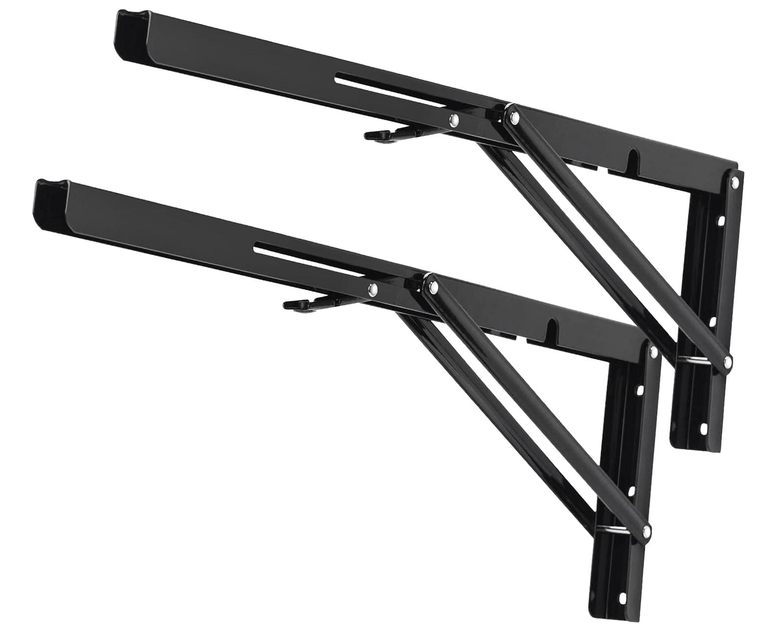 Hidove Heavy Duty Folding Shelf Brackets, 22 Inch L Bracket, Black ...