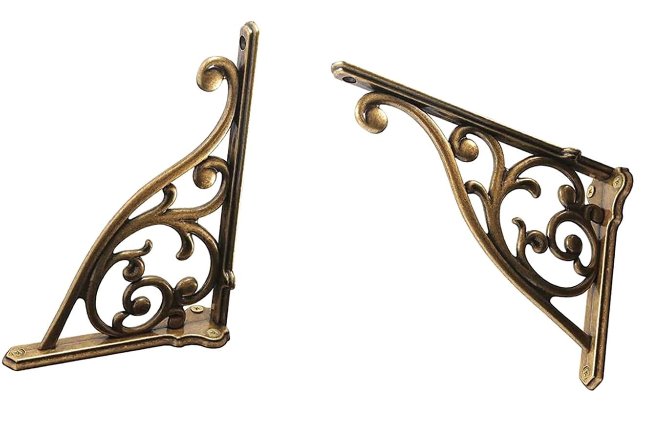 Hidove Heavy Duty Solid Stand, 10 Inch 2 Pack Antique Brass, Right ...