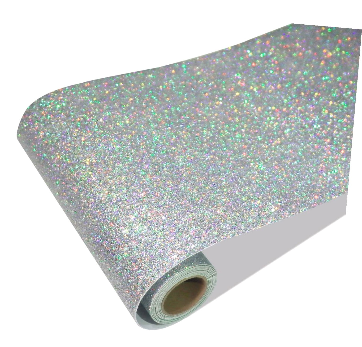 Hidove Holographic Silver Glitter Wallpaper Border and Stick Wall ...
