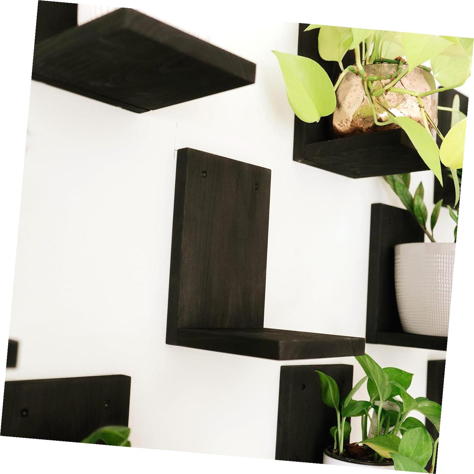 Hidove Indoor Plant Wall Gallery Shelf Kit | Midcentury Wooden Shelves ...