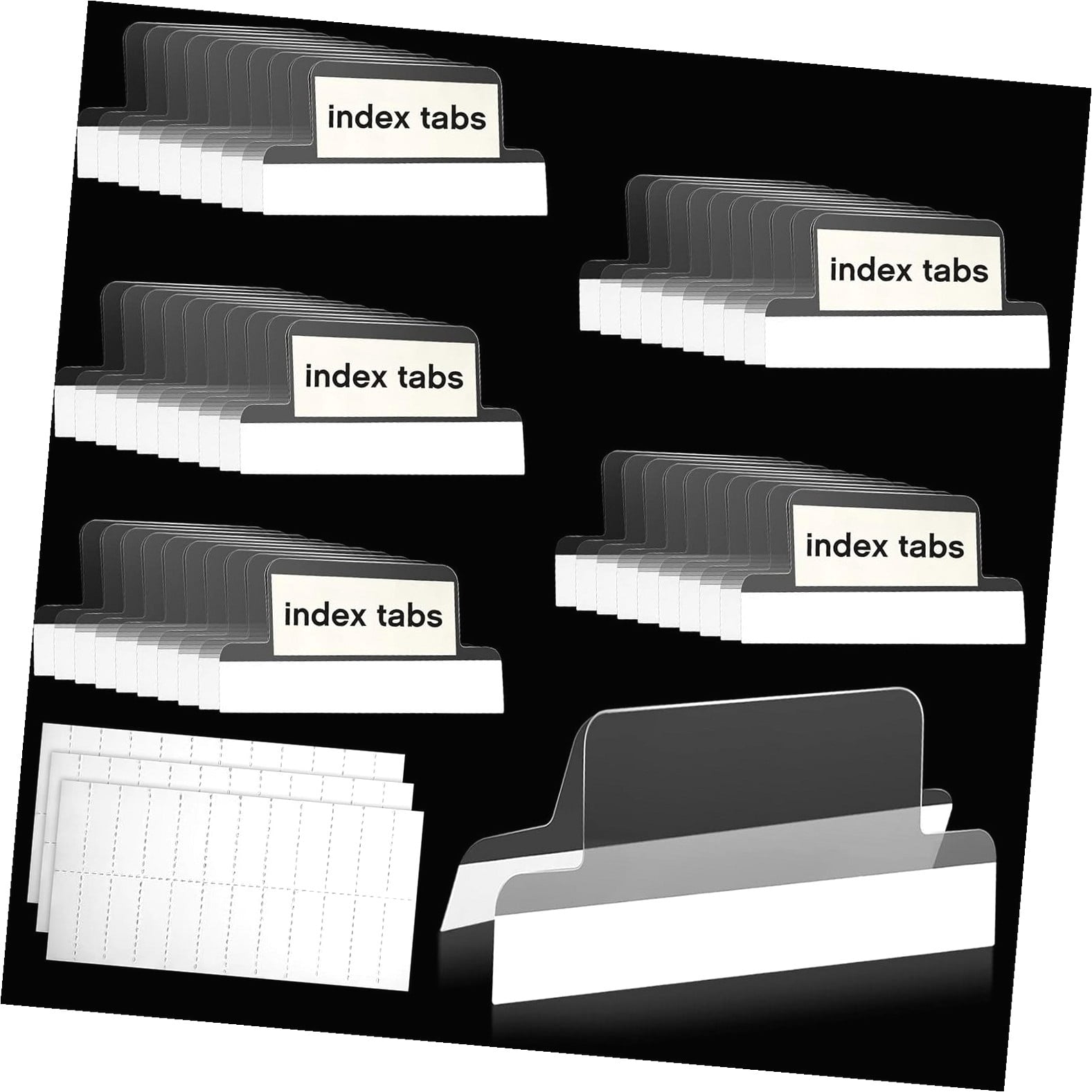 Hidove Insertable with Printable Inserts, 1 Inch Clear Index Sticky ...