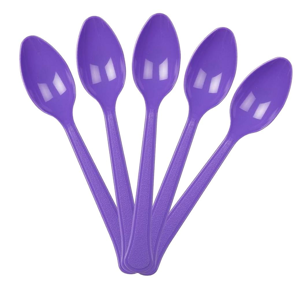Hidove Large Party Pack of High-Quality Plastic Spoons - 100 Spoons per ...