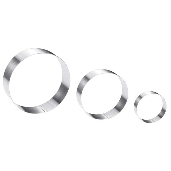 Hidove Large Round Cake Set-4/6/8 Inch Biscuit Cutter Steel Circle ...