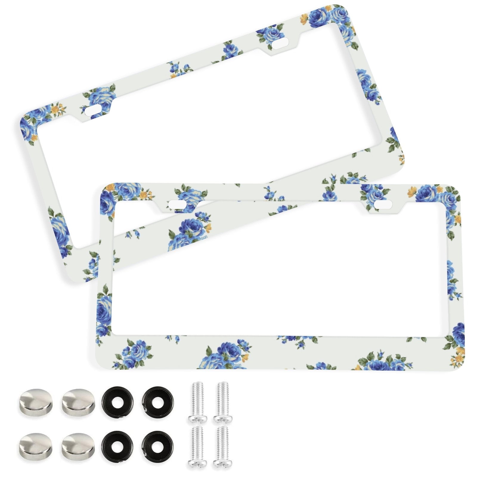 Hidove License Plate Frames, Seamless Pattern with a Beautiful Bouquet ... Hidove License Plate Frames, Seamless Pattern with a Beautiful Bouquet ...