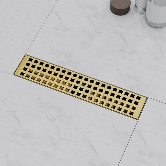 Hidove Linear Shower Drain 12 Inch, Rectangle Shower Floor Drain with ...