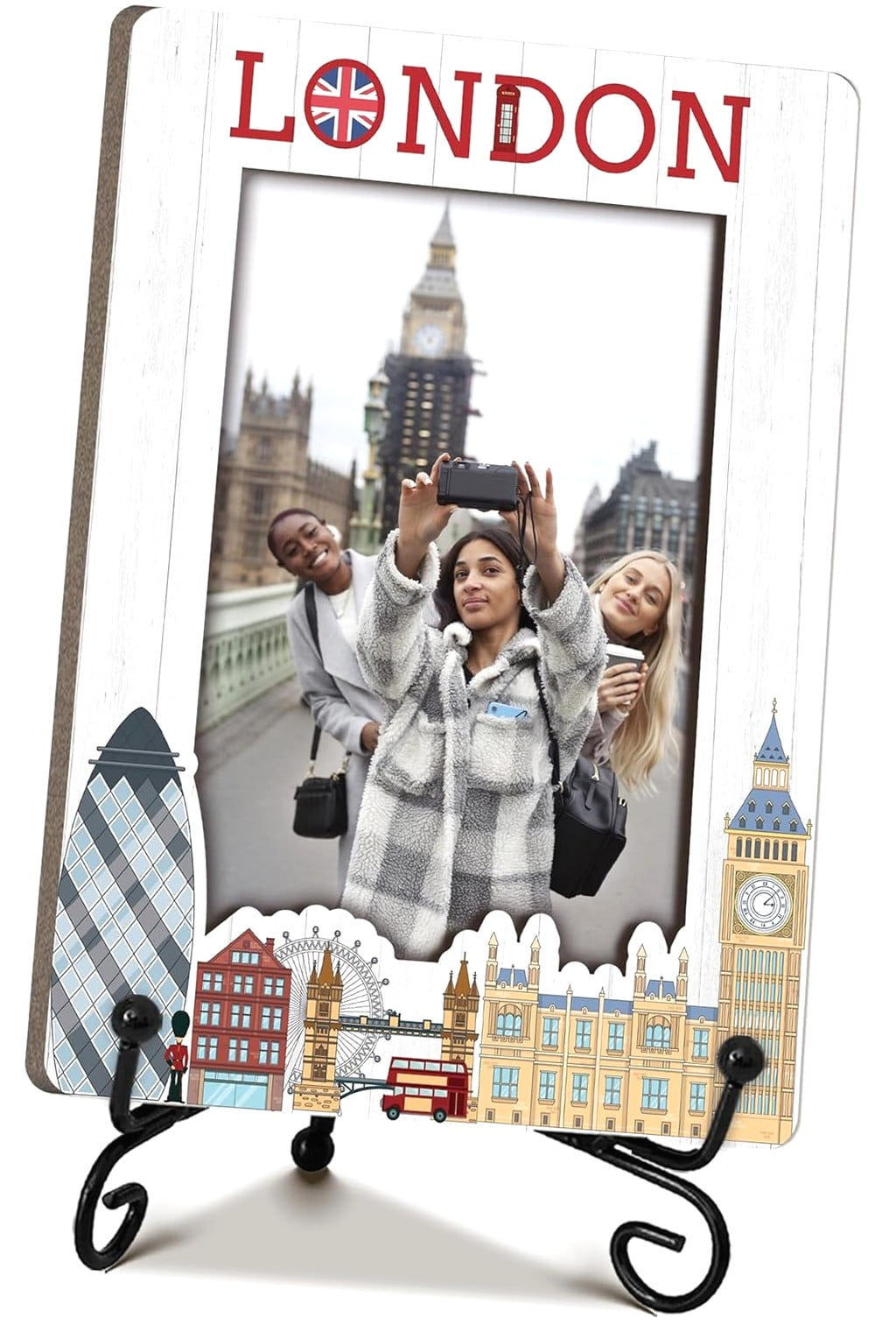 Hidove London Travel Picture Frame, 5 by 8 London Themed Wooden Frame ...