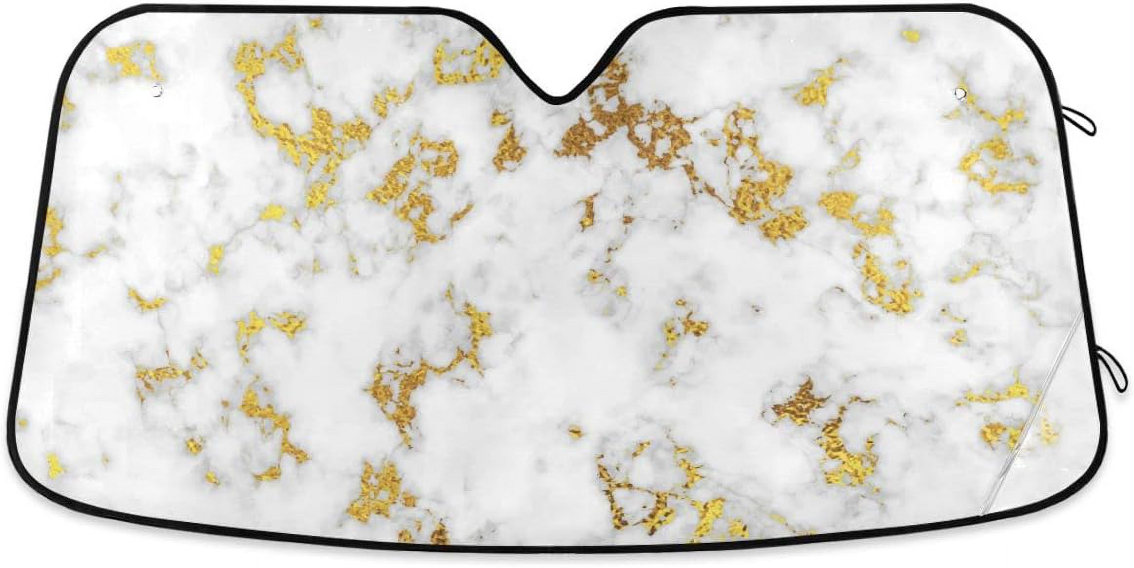 Hidove Marble Texture Front Windshield Sun Shade Folding Sun Shield ...